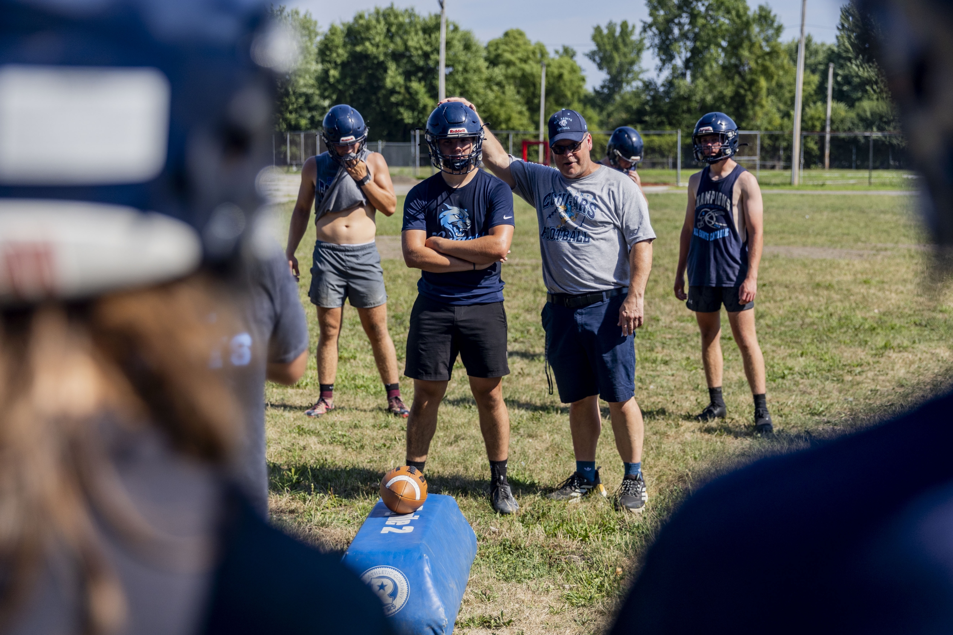 Bay City All Saints run drills, showcase talent in first 2025 football ...