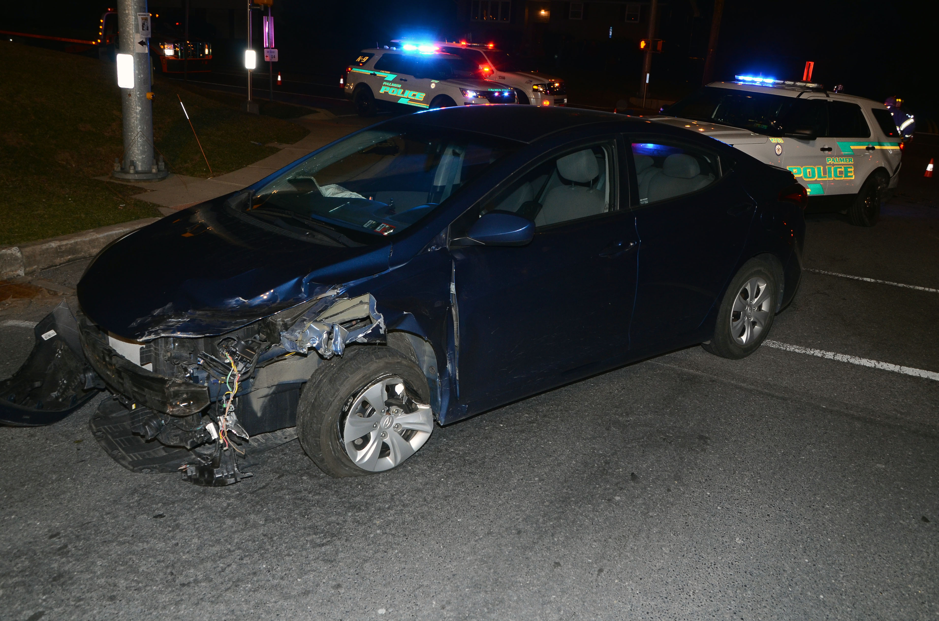 Minor Car Crash At Night