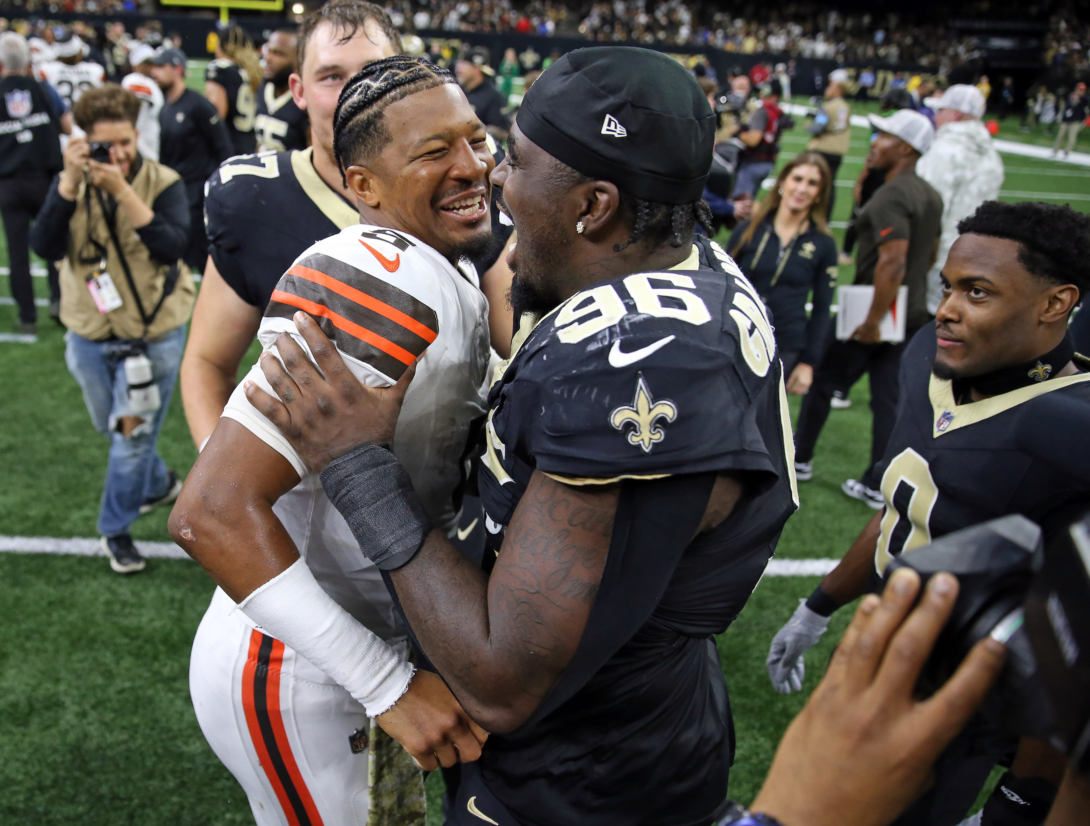 Cleveland Browns quarterback Jameis Winston vs. New Orleans Saints ...