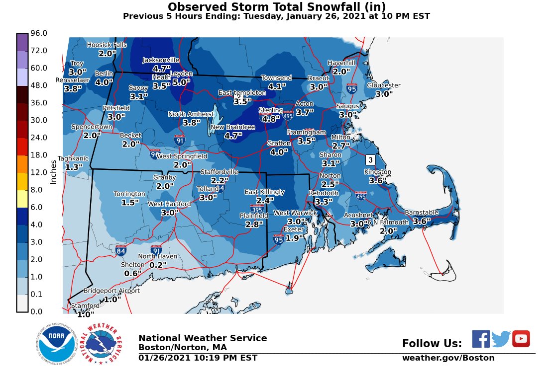 2 to 5-plus inches of snow recorded across Massachusetts in wake of ...