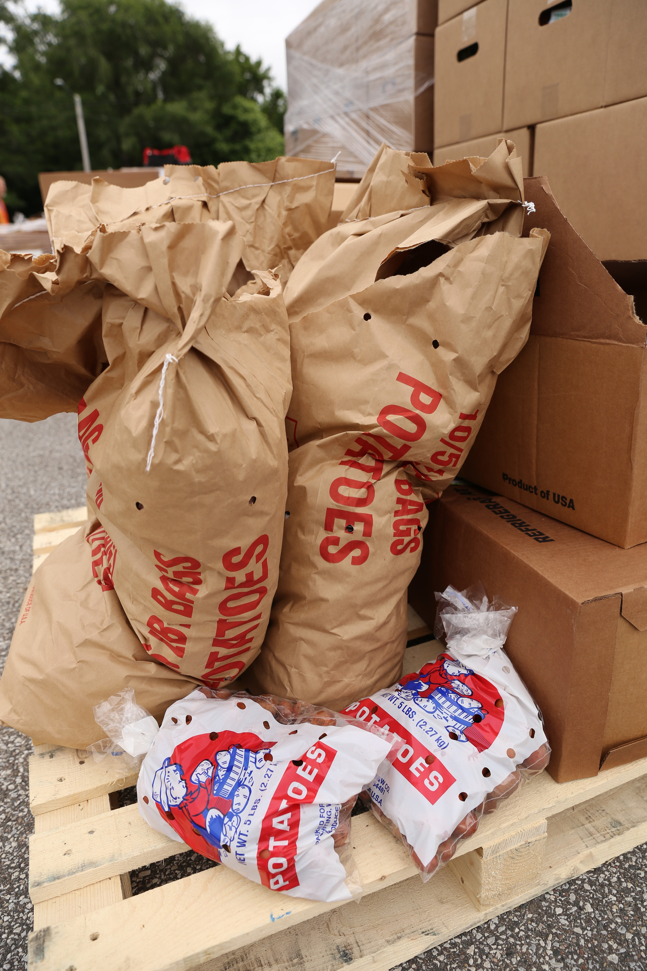 Food bank food distribution at Muni lot - cleveland.com