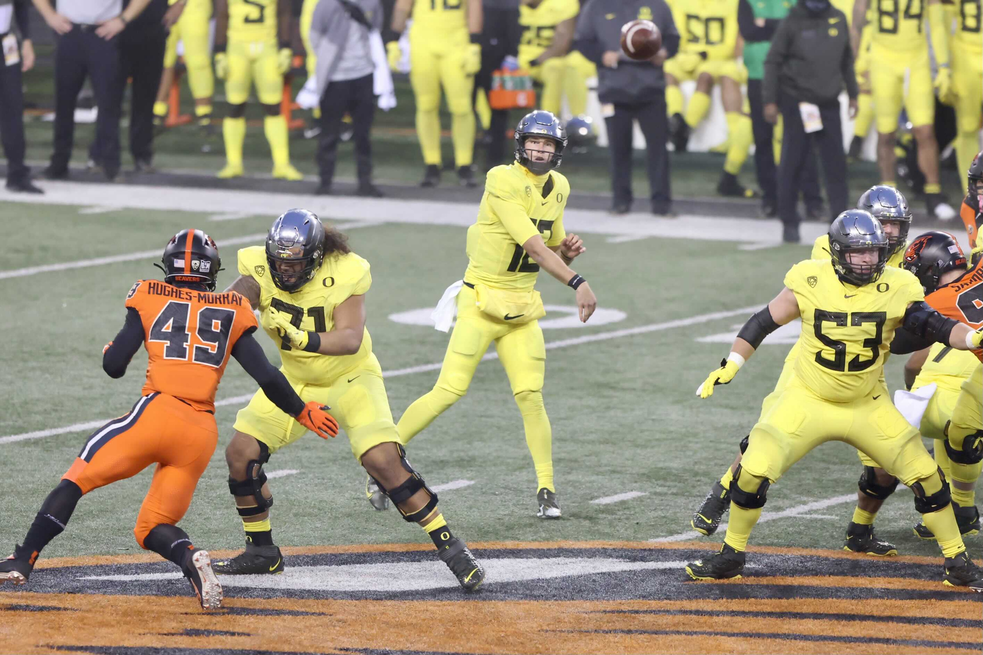 Oregon Ducks vs. Oregon State Beavers football: Nov. 27, 2020 ...