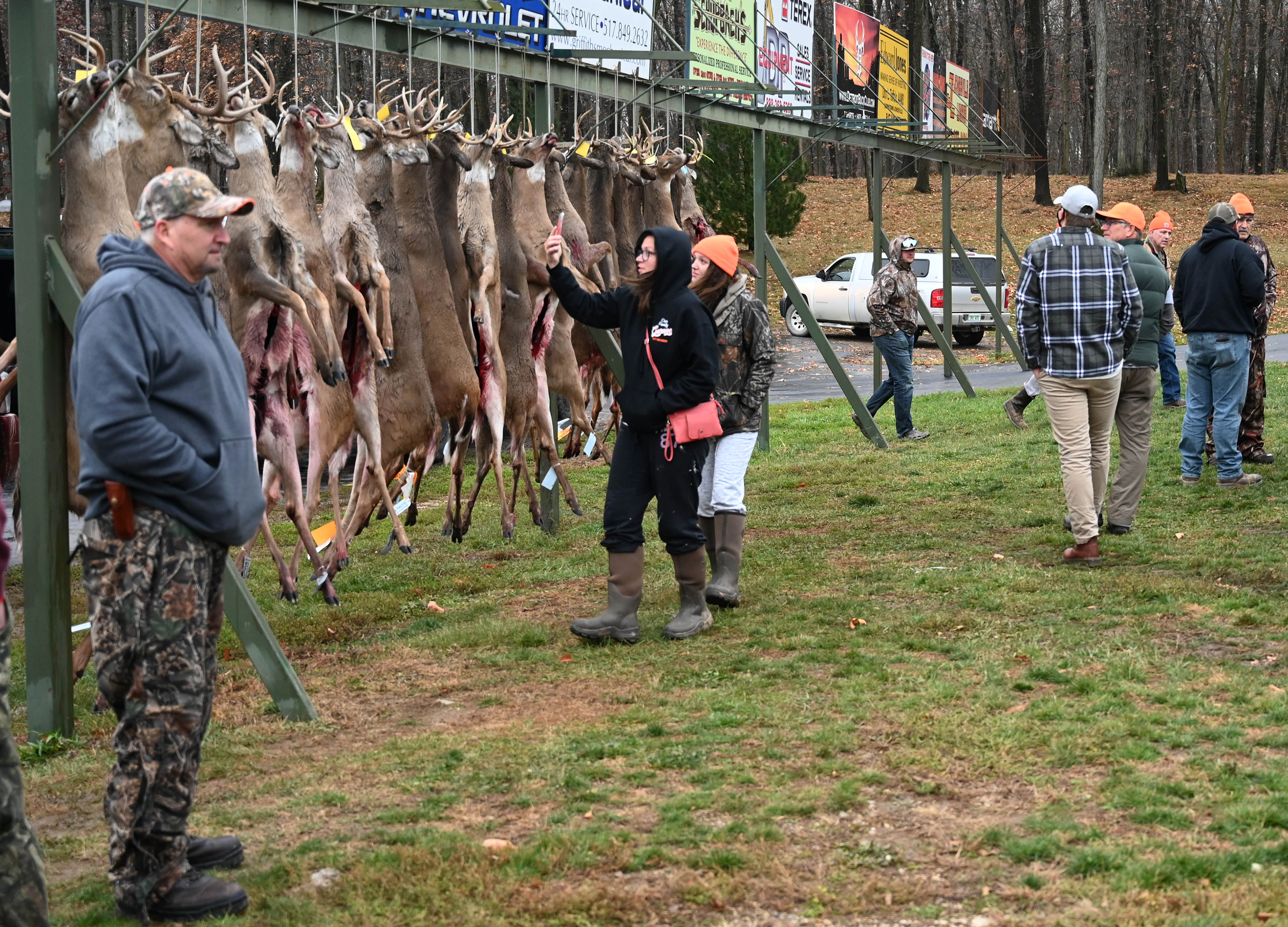 Buck poles at Jerome Country Market and Knutson's on the first day of ...
