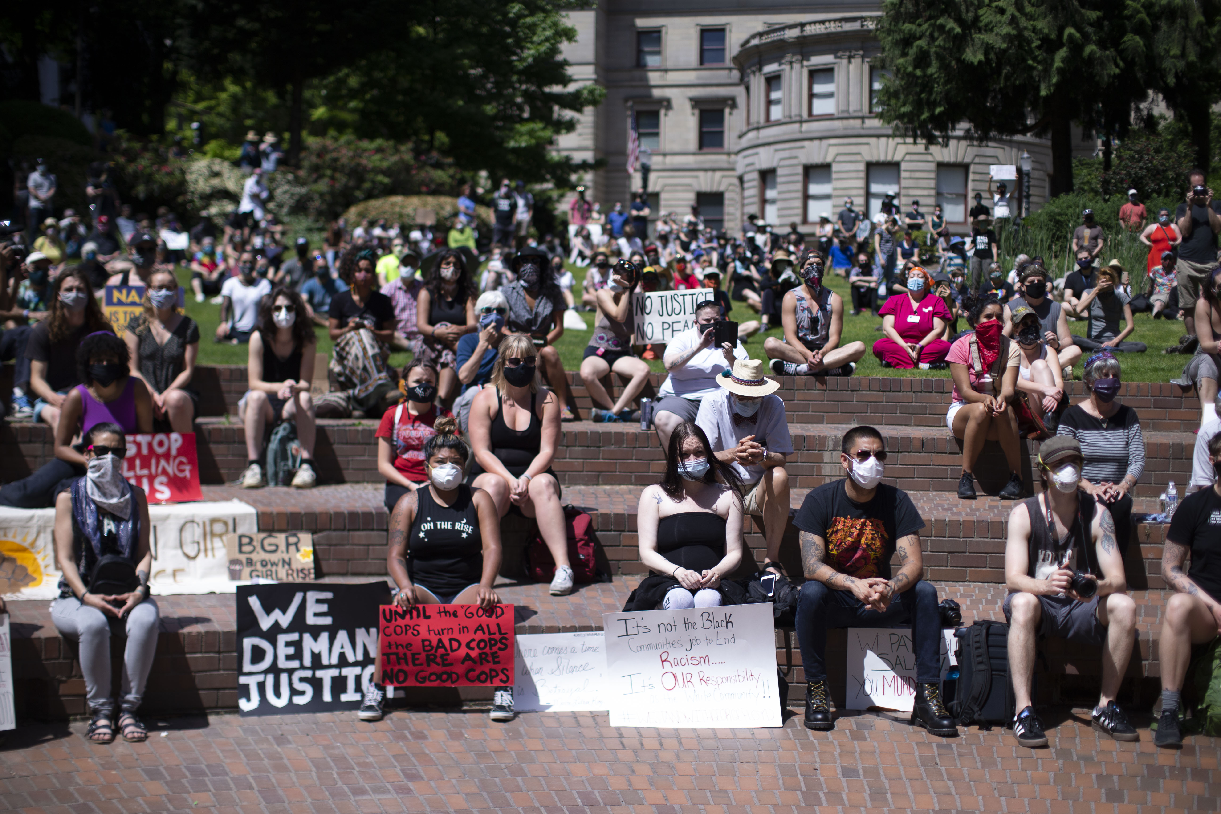 NAACP holds George Floyd protest in downtown Portland - oregonlive.com