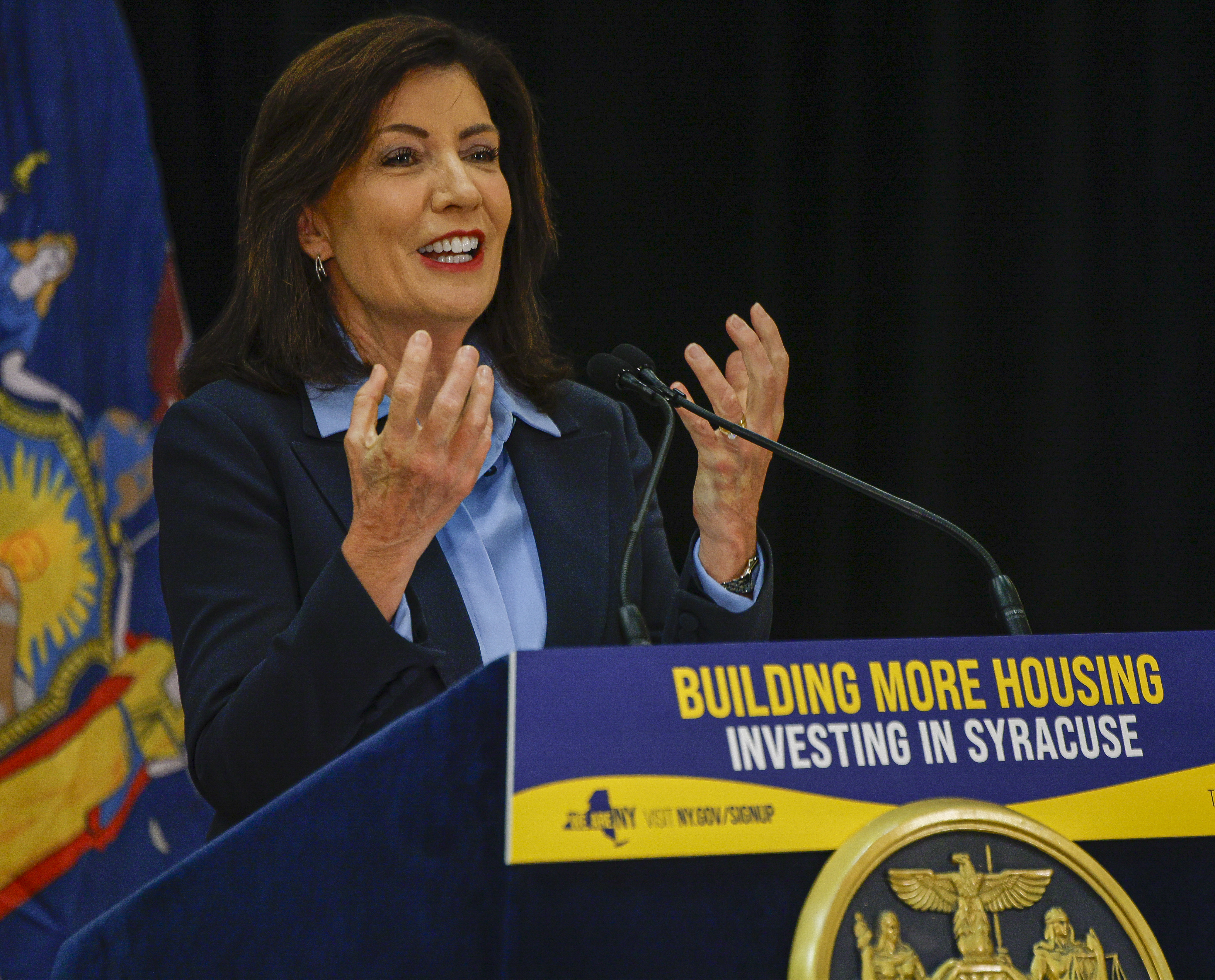 New York Governor Hochul in Syracuse for demolition of former Syracuse ...
