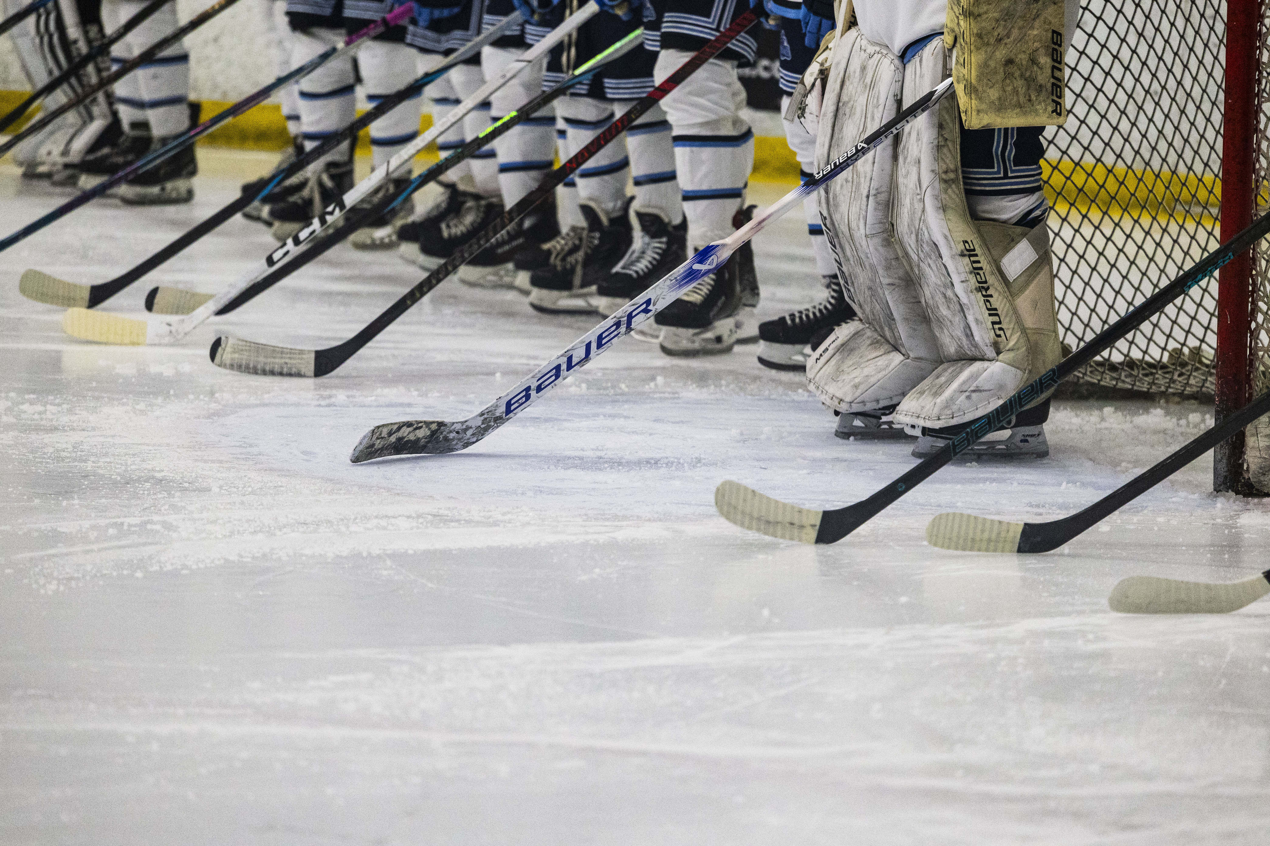 Mona Shores and Kenowa Hills go head-to-head in boys varsity hockey ...