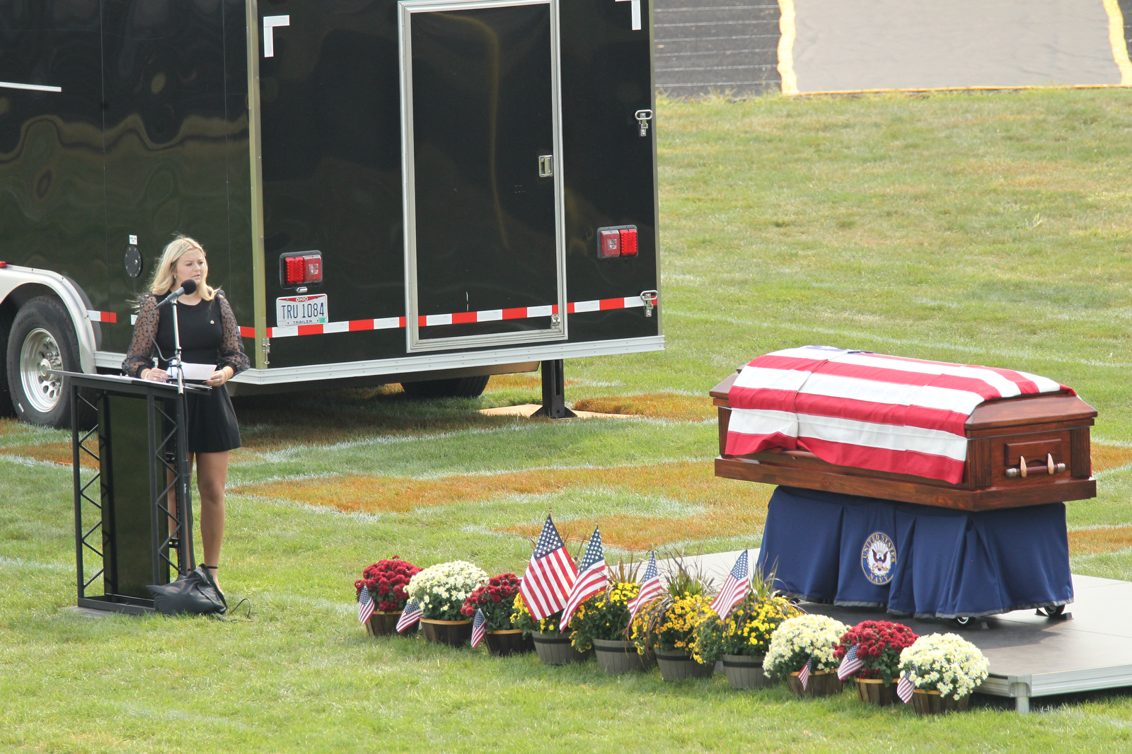 Public funeral service for Petty Officer 3rd Class Maxton Soviak ...