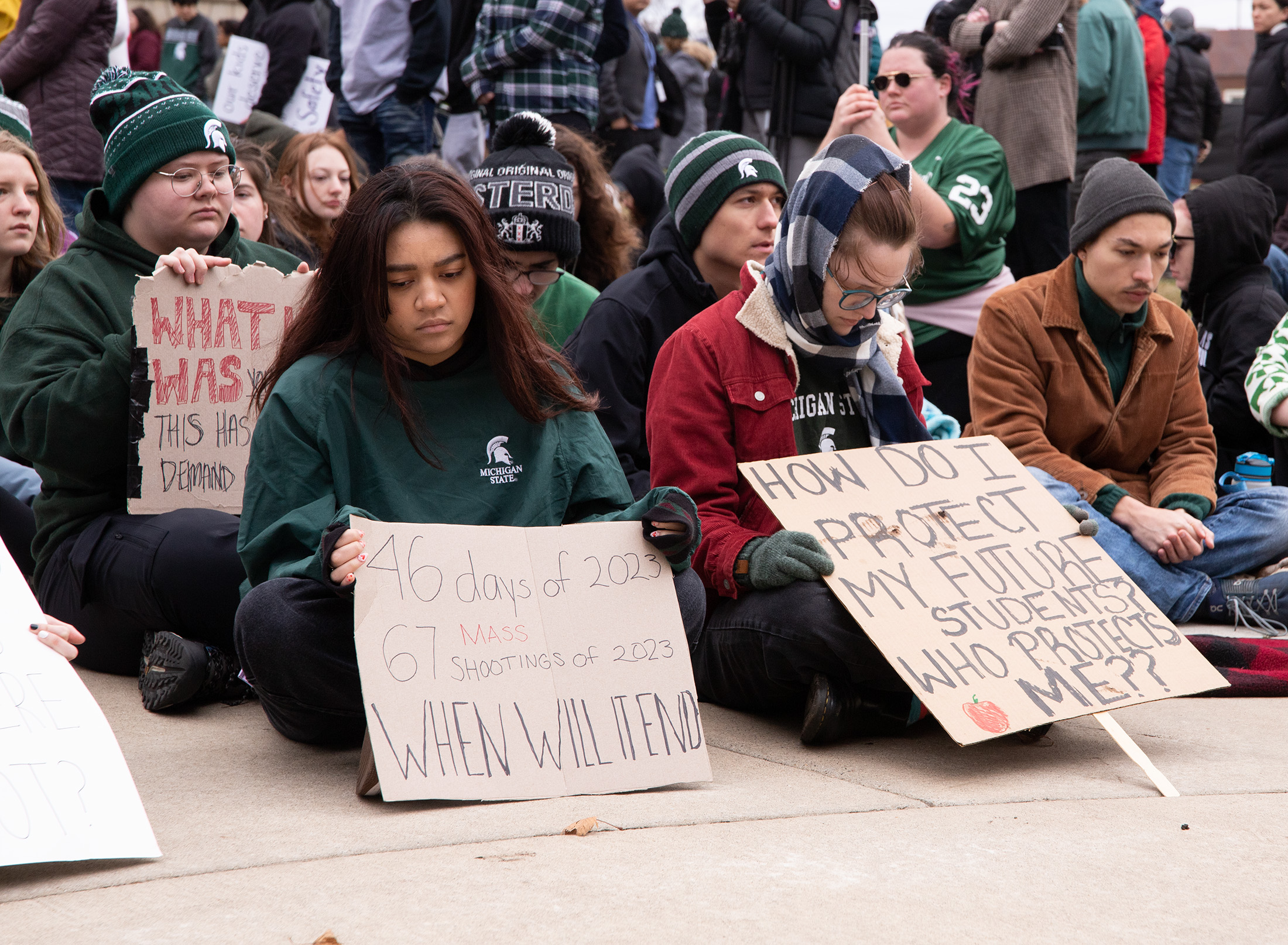 Michigan State students protest gun violence at state capitol - mlive.com