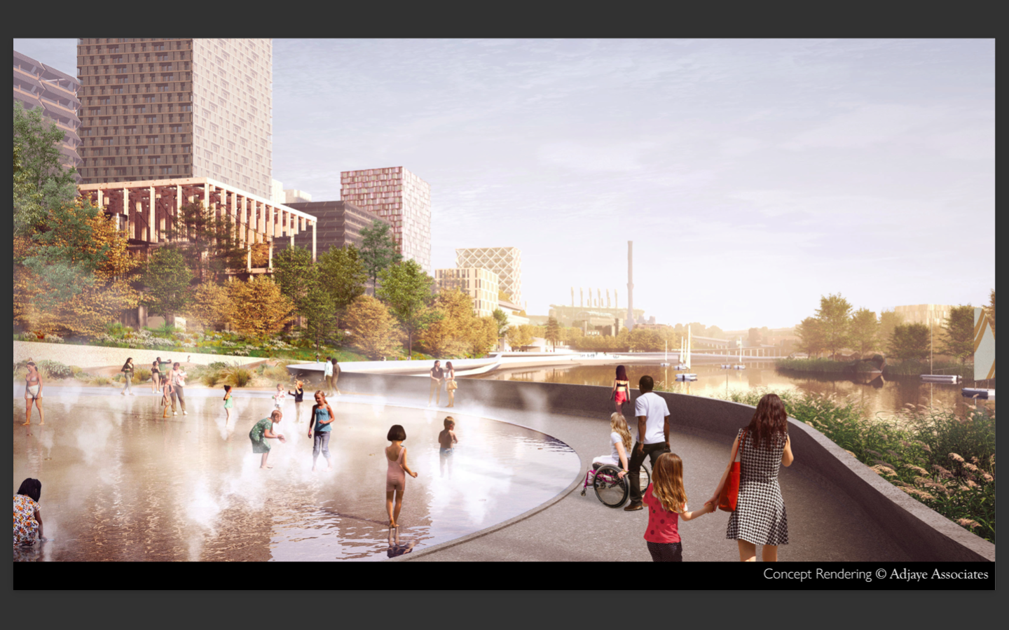 Renderings building the case for Cleveland lakefront and riverfront ...