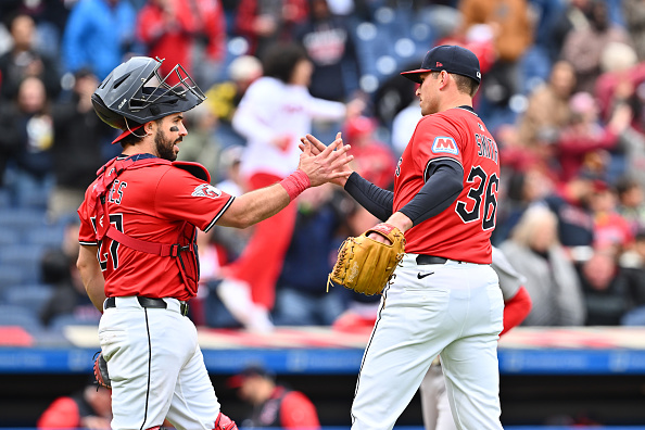 Cleveland Guardians vs. Boston Red Sox in game one of a double header ...