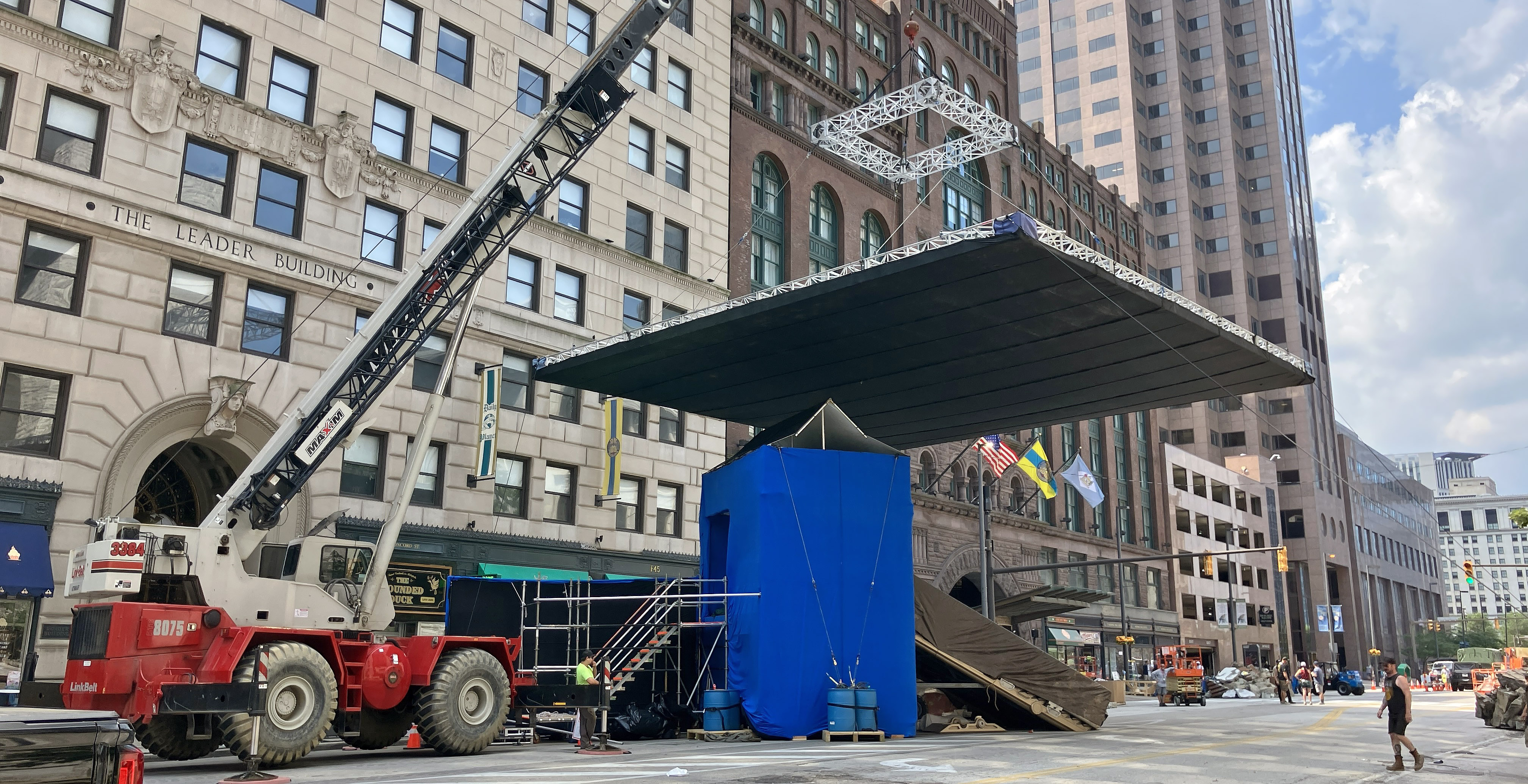 Superman movie set continues to take shape in downtown Cleveland, June ...