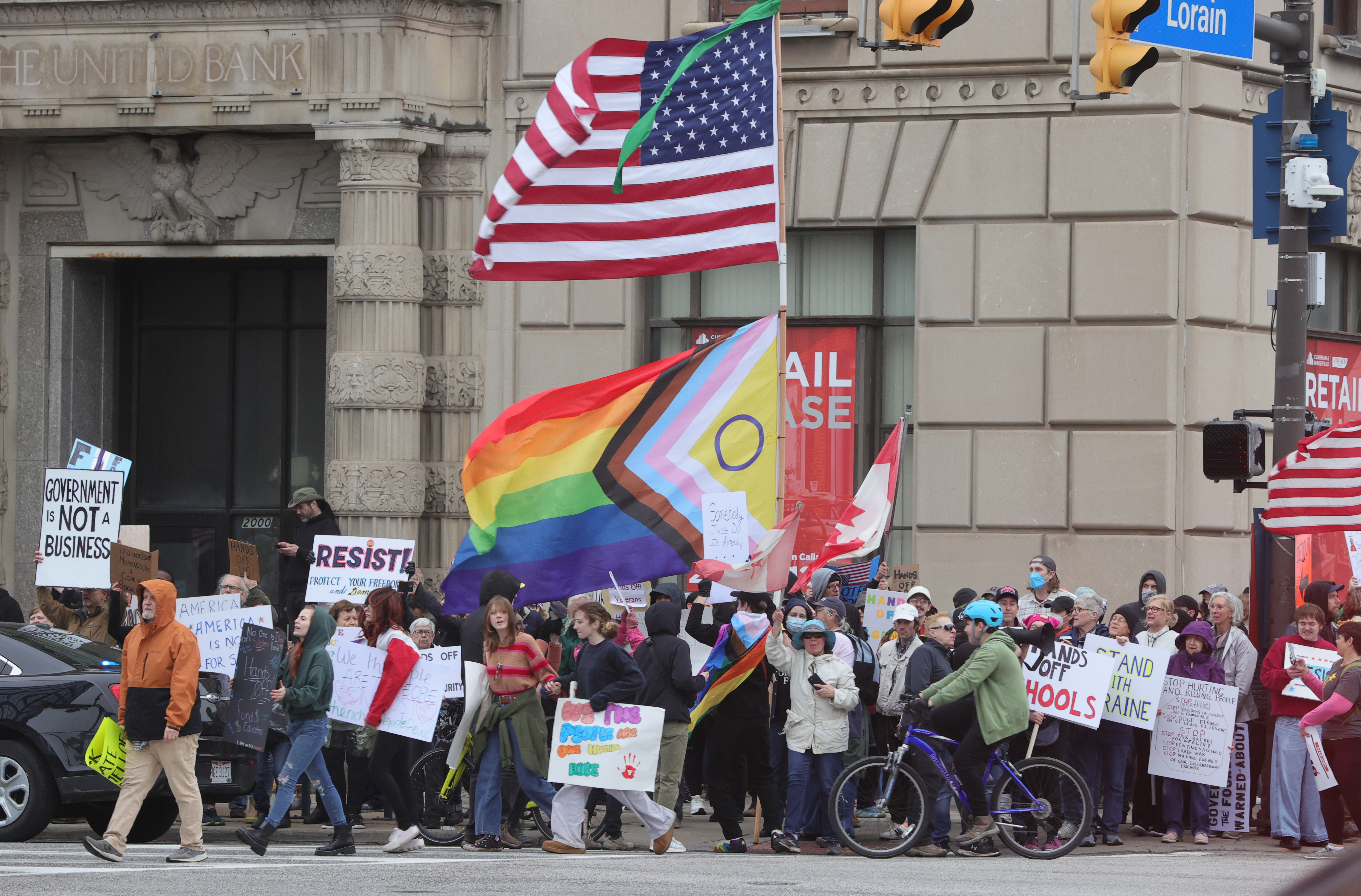 "Hands Off" protest against President Trump policies at West Side ...