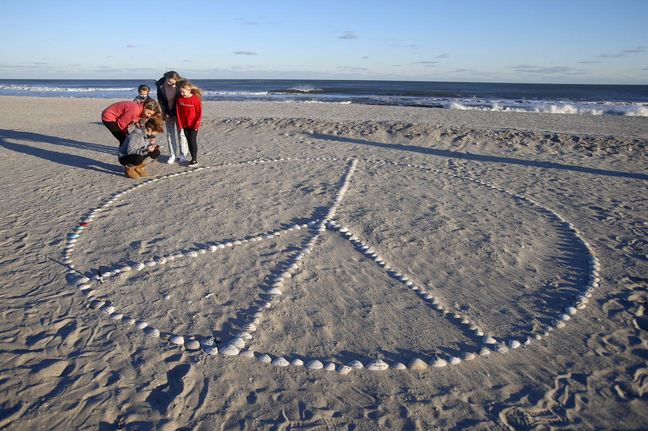 North Street beach peace sign in Ocean City - nj.com