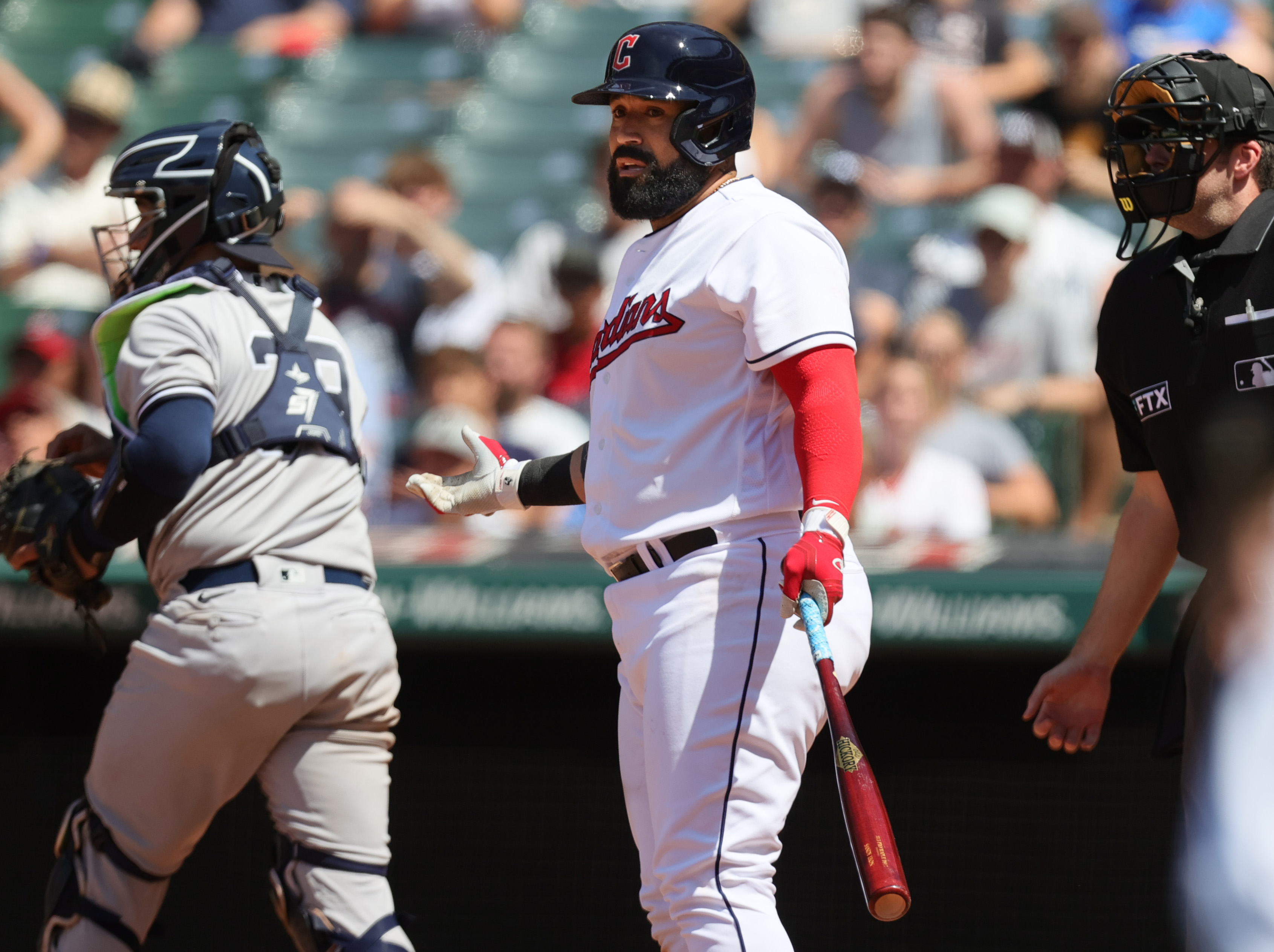 Cleveland Guardians vs. New York Yankees in game 1 of a doubleheader ...