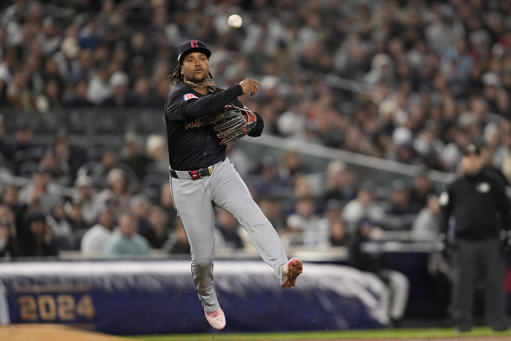 Cleveland Guardians vs. New York Yankees in game 1 of the ALCS, October ...