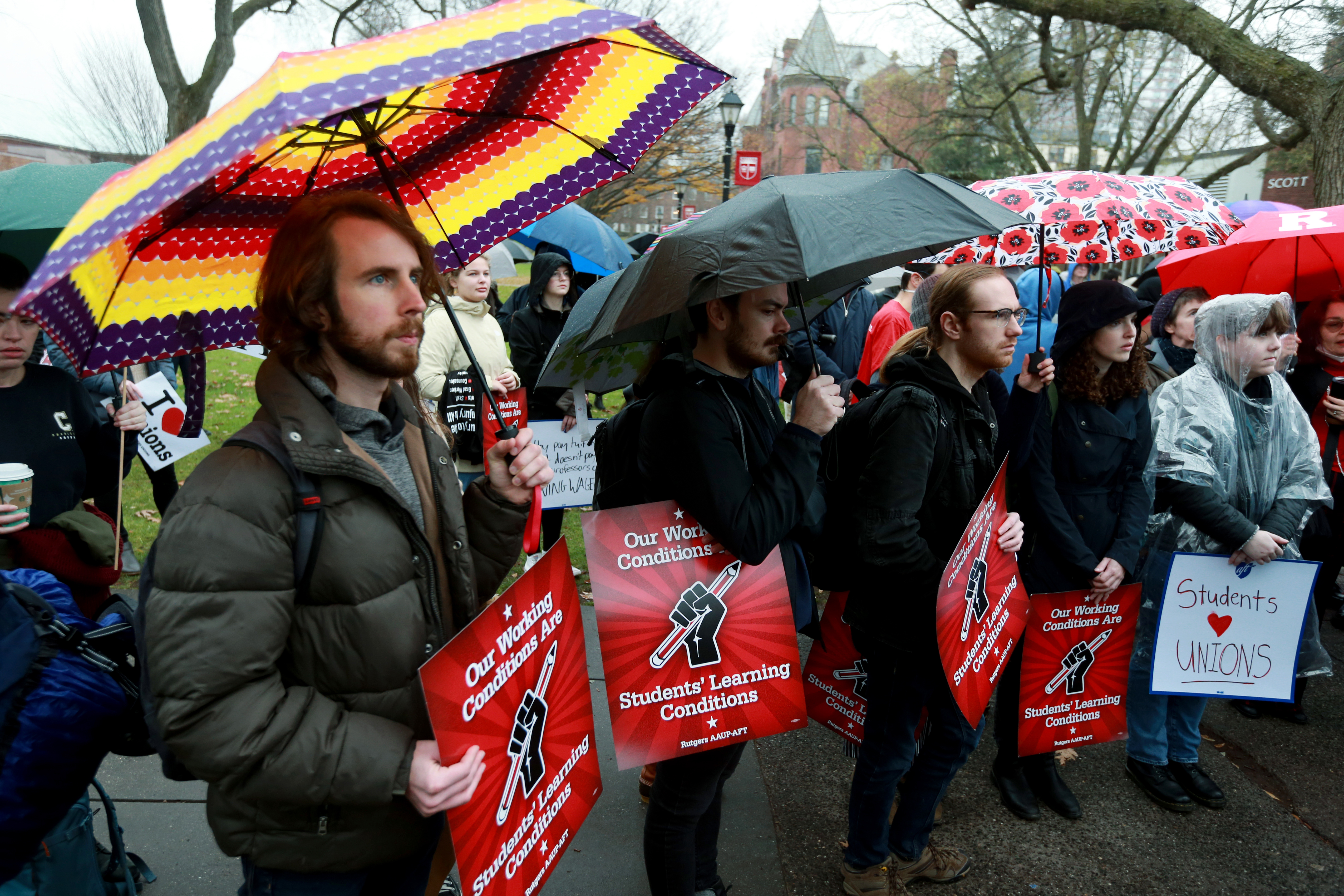 Unions protest at Rutgers University - nj.com