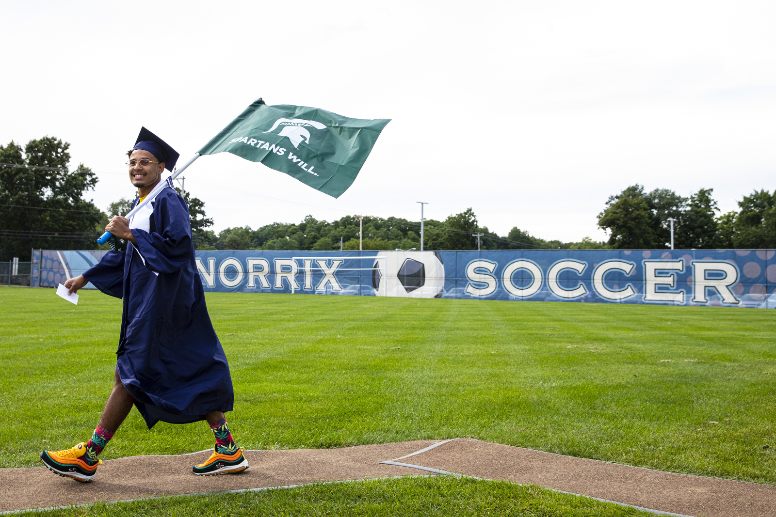 Loy Norrix class of 2020 social distance graduation - mlive.com
