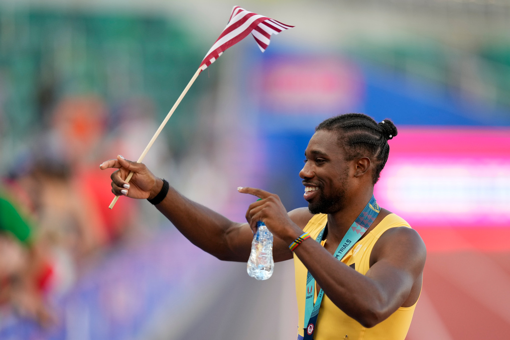 Men's 200-meter final at 2024 U.S. Olympic track and field trials ...