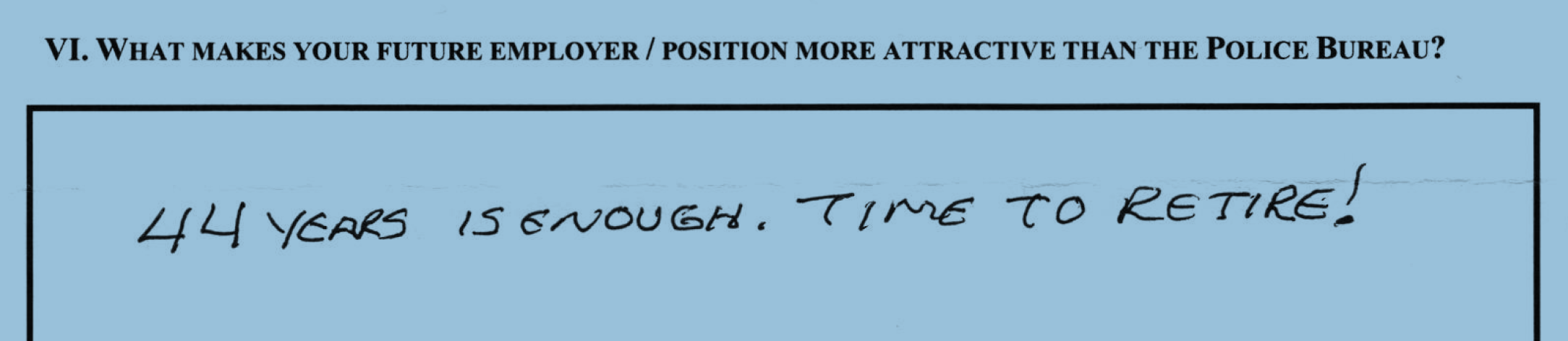 Portland police exit interview statements - oregonlive.com