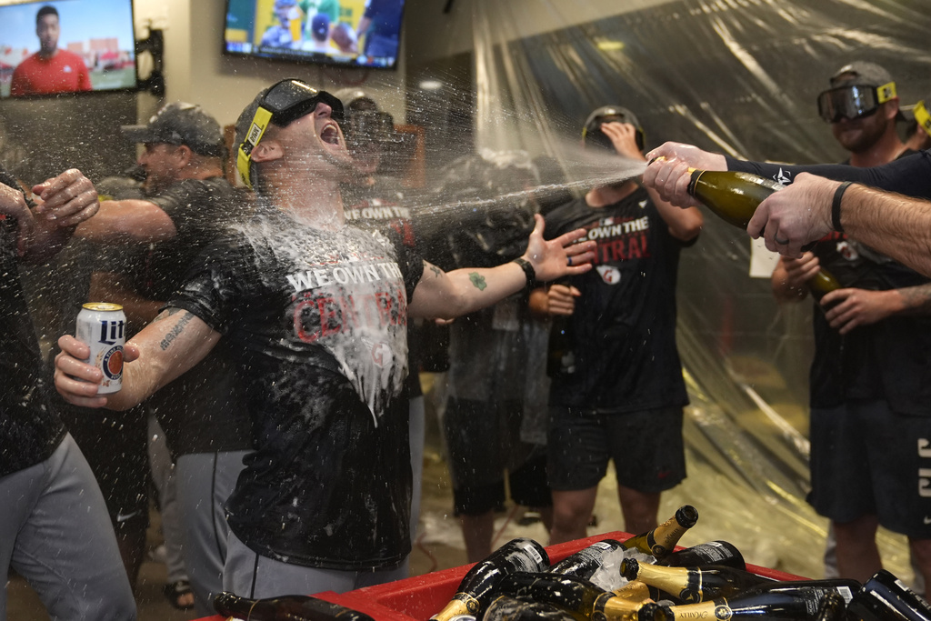 Cleveland Guardians celebrate 12th AL Central Division title ...