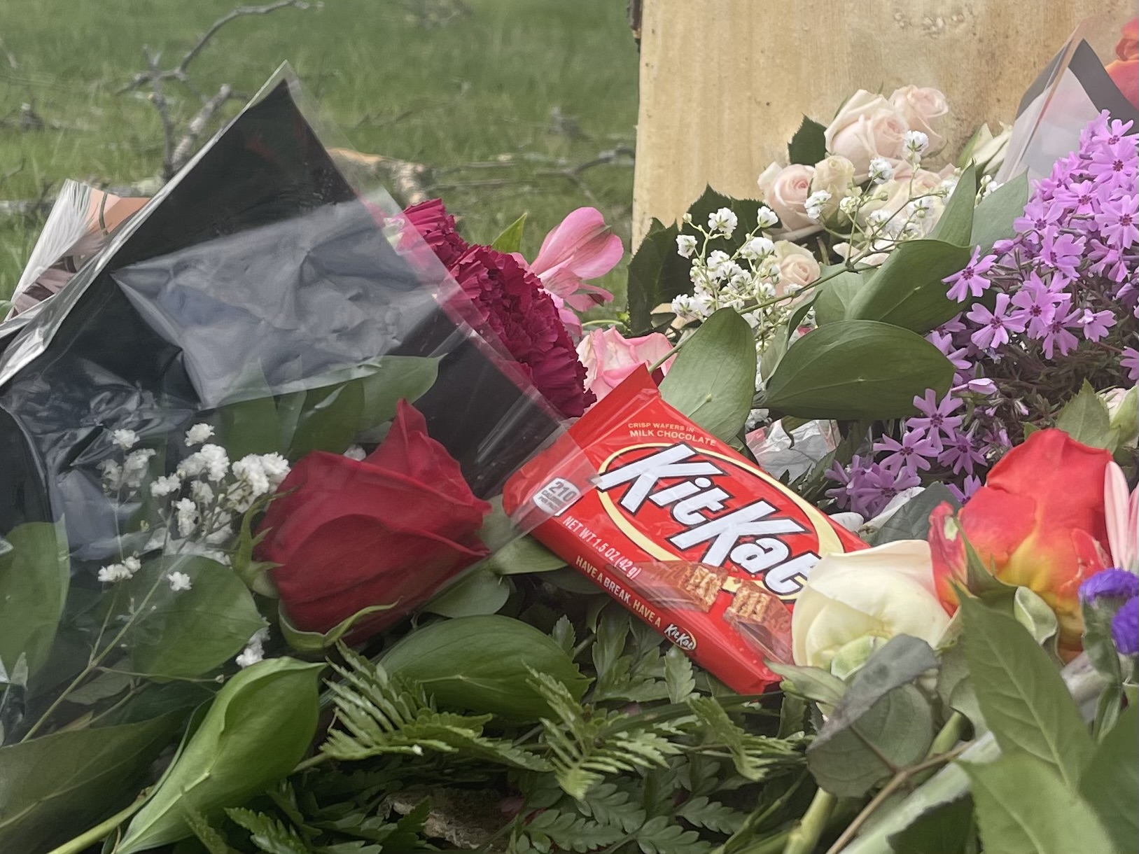 Friends, community members leave flowers and Kit-Kat bar for Longmeadow ...