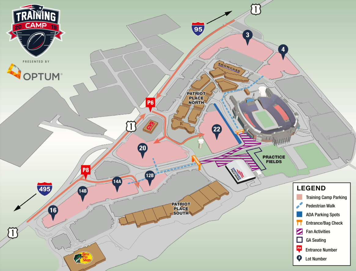 New England Patriots Location Map