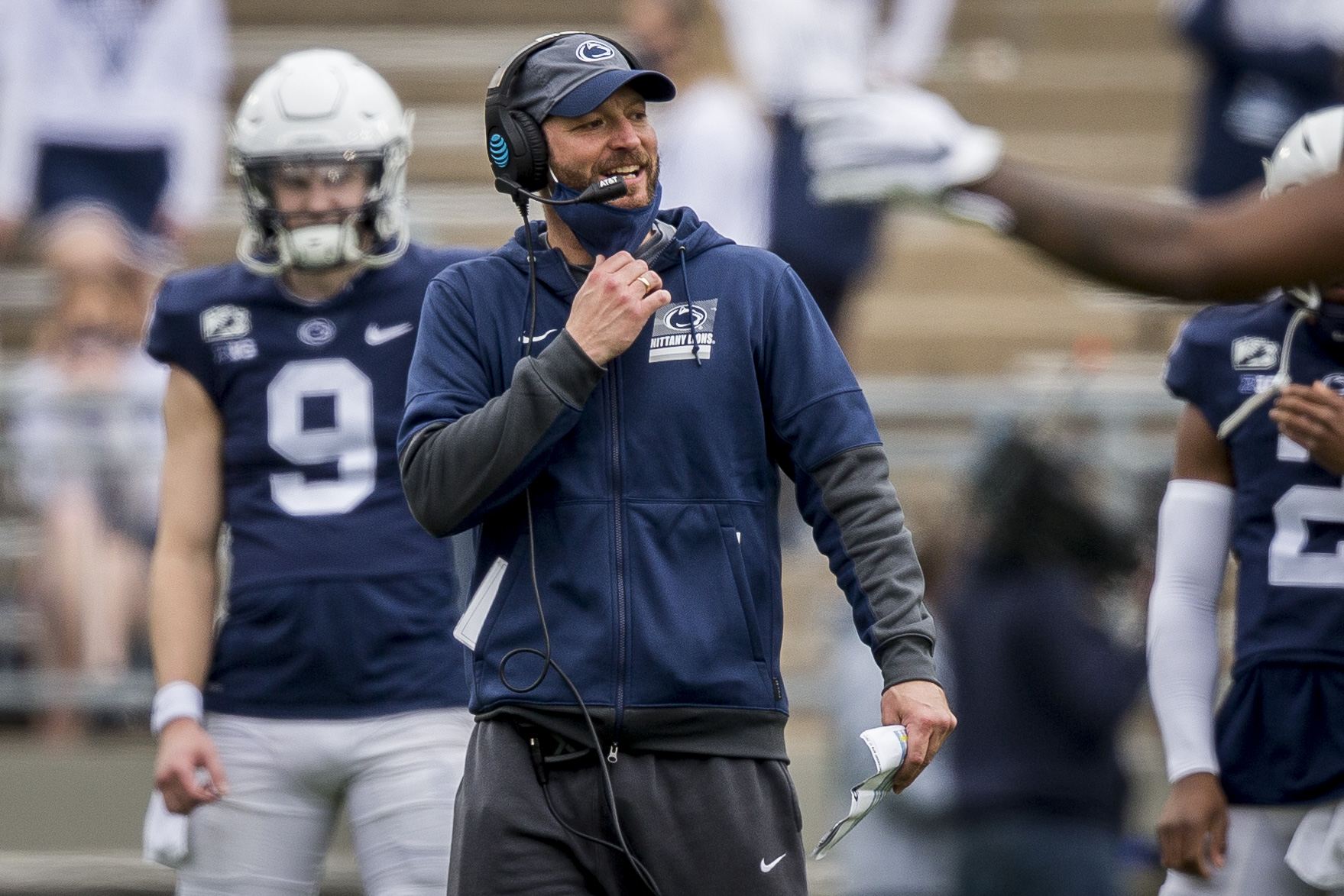 Penn State football practice at Beaver Stadium, April 17, 2021 ...