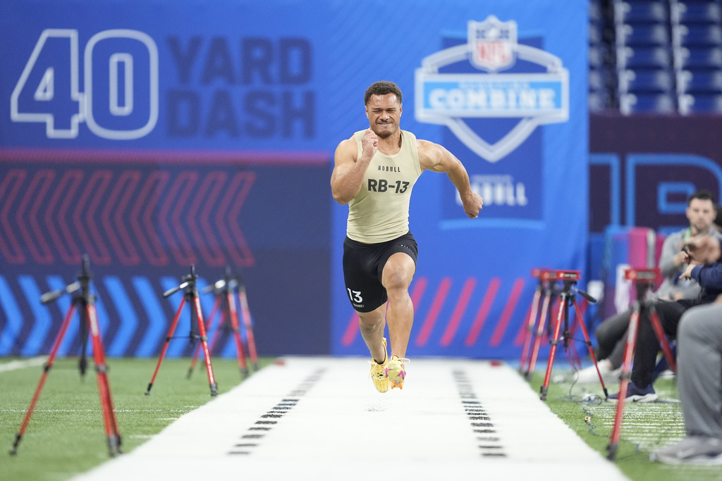 NFL scouting combine; Quarterbacks, wide receivers and running backs ...