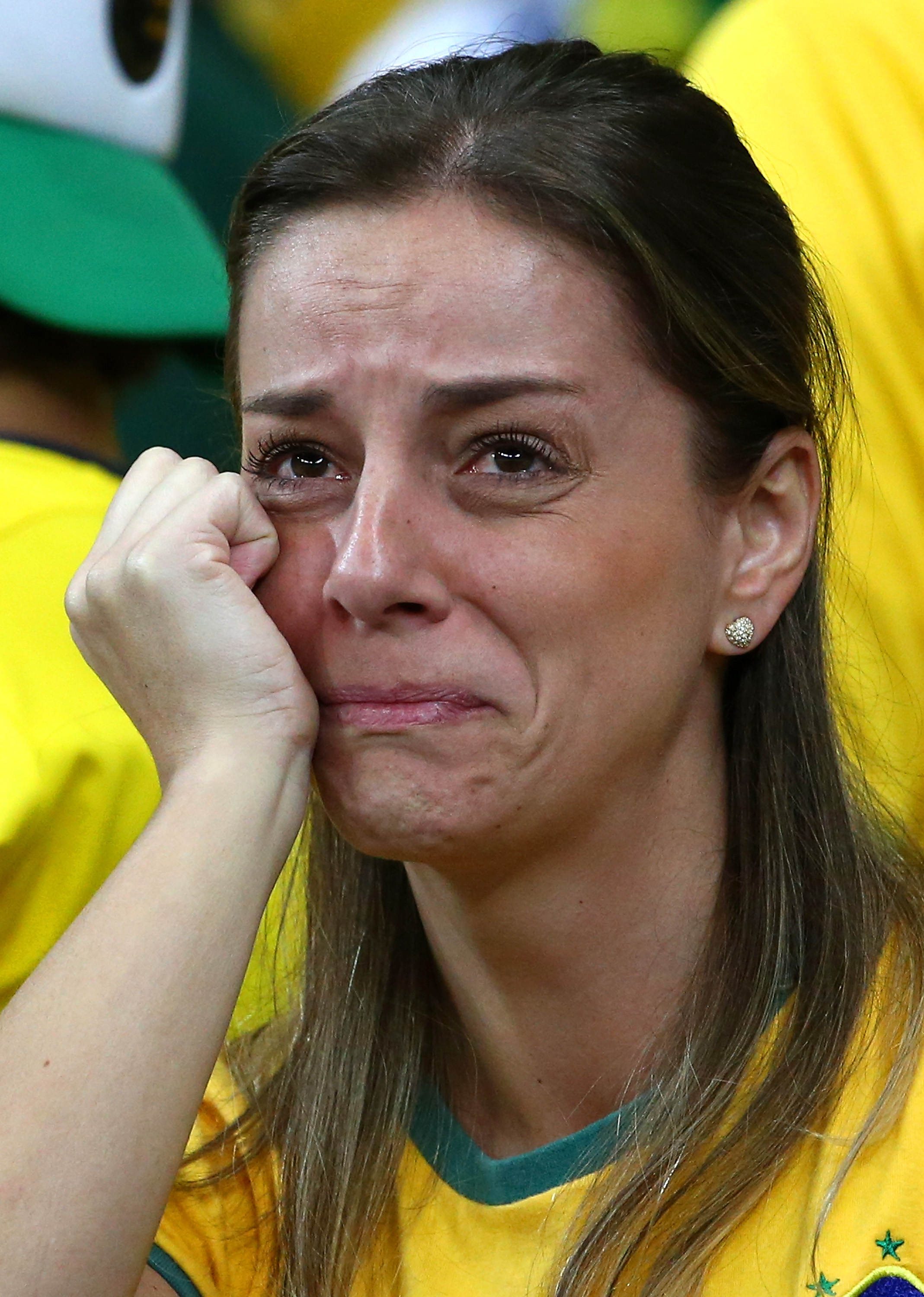Brazilian Soccer Fans Crying