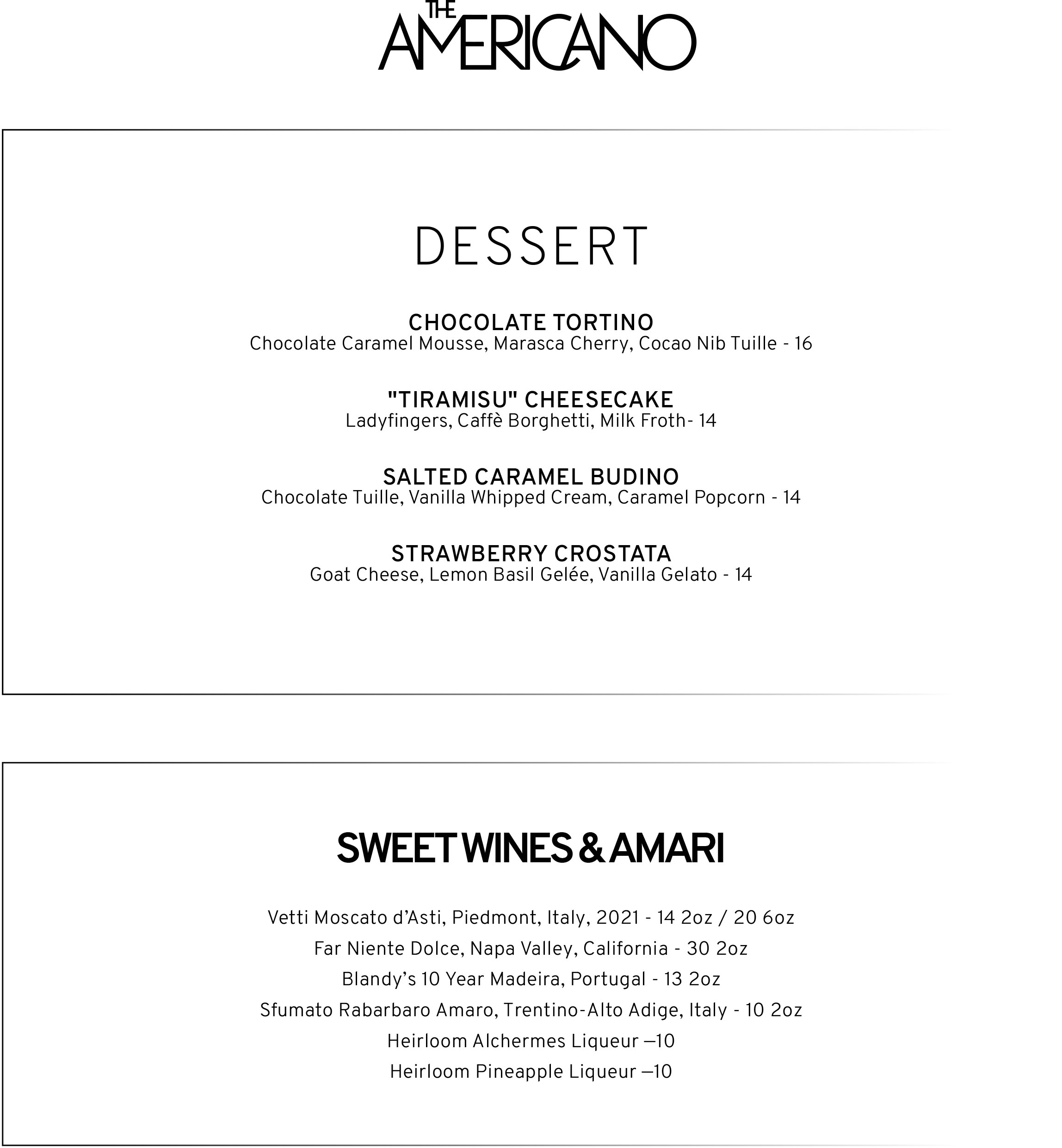 The Americano opening next week and more restaurant news from the week