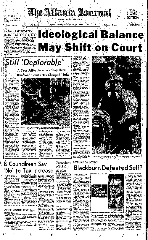 AJC Deja News: Atlanta mayor spends weekend in public housing in 1974