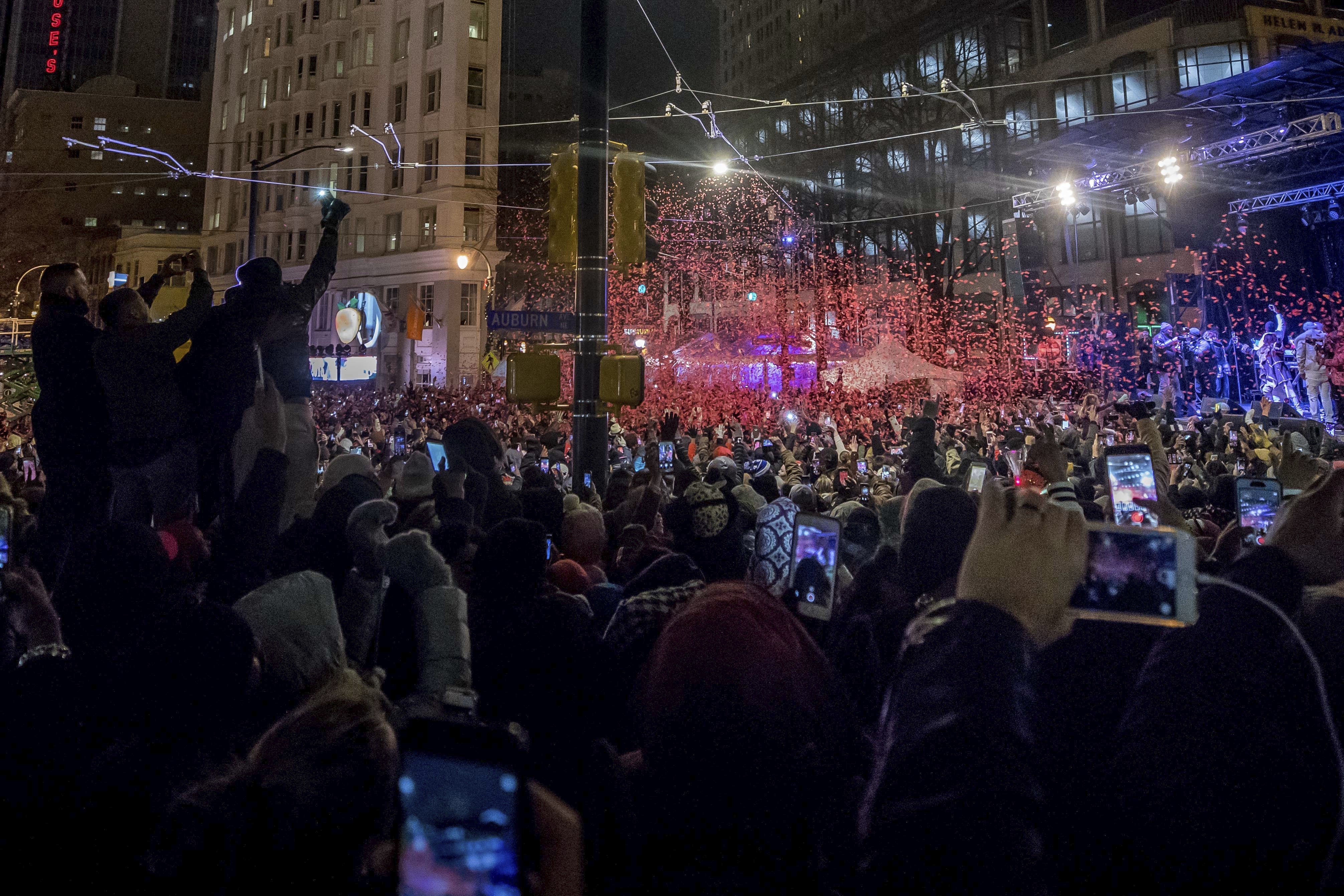 Watching The New Year Peach Drop