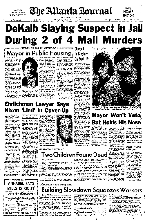 AJC Deja News: Atlanta mayor spends weekend in public housing in 1974