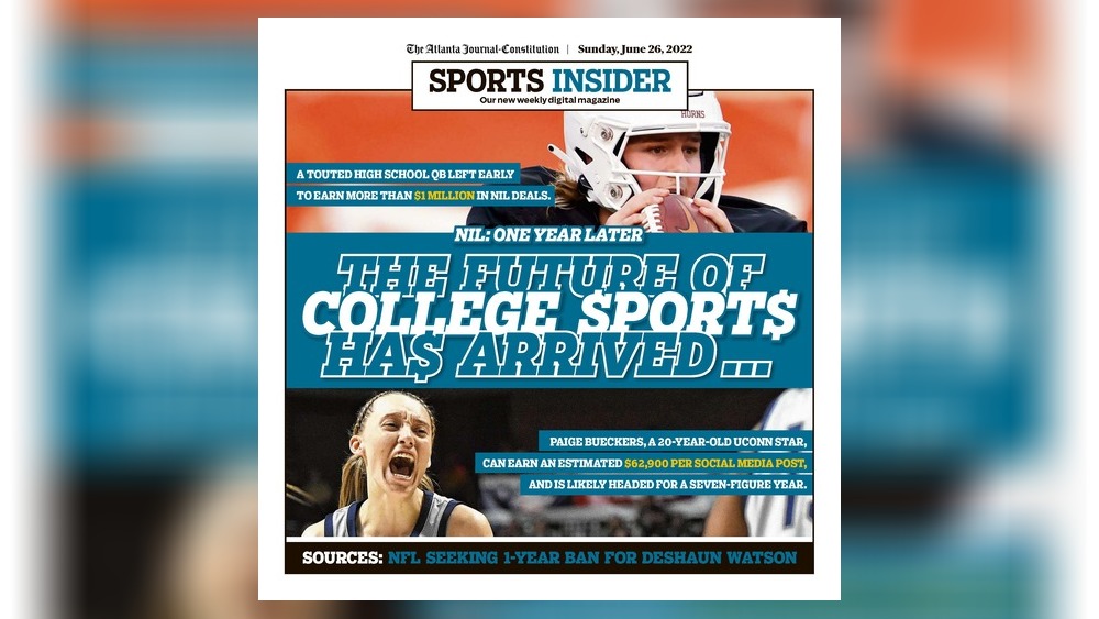 Find the opening of the Masters and baseball season in the AJC ePaper