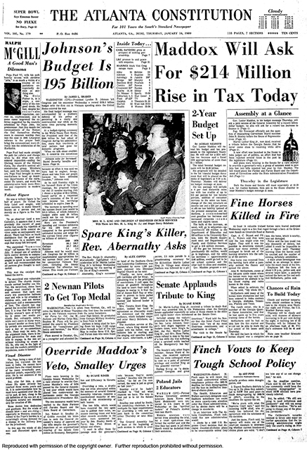 AJC Deja News: First MLK Day in 1969 an unofficial, local celebration