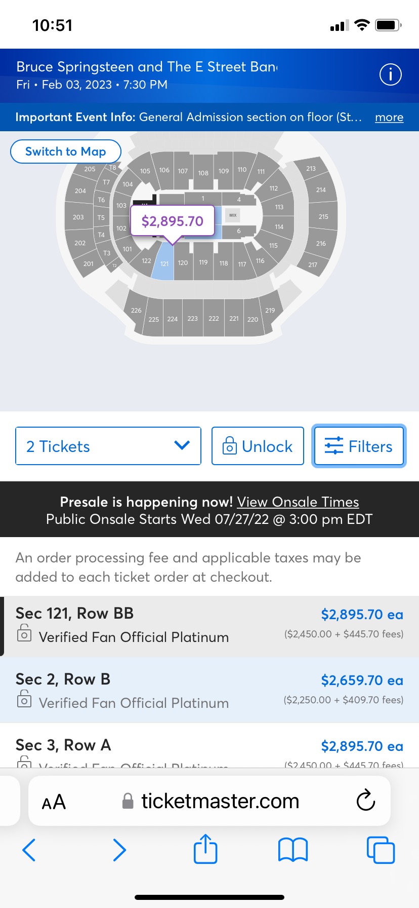 Bruce Springsteen fans outraged as 'dynamic pricing’ concert tickets ...