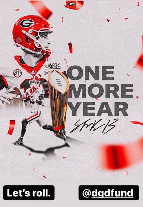 Georgia QB Stetson Bennett back for one more season