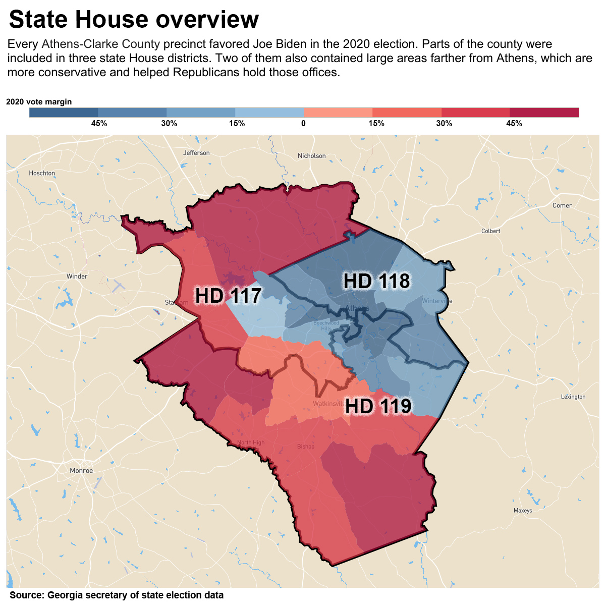 Georgia redistricting: How liberal Athens was split into Republican ...