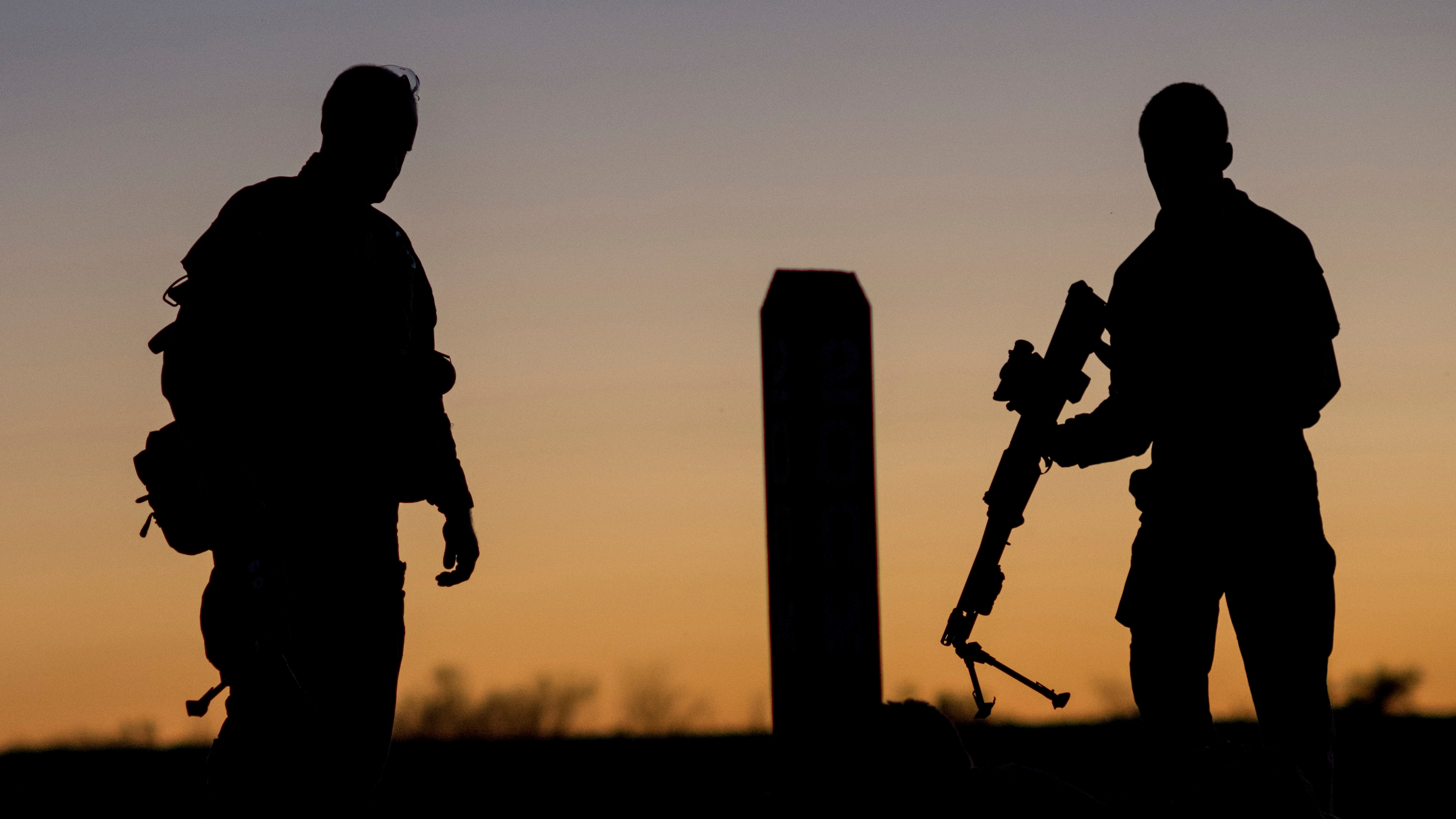 Soldier Standing Alone