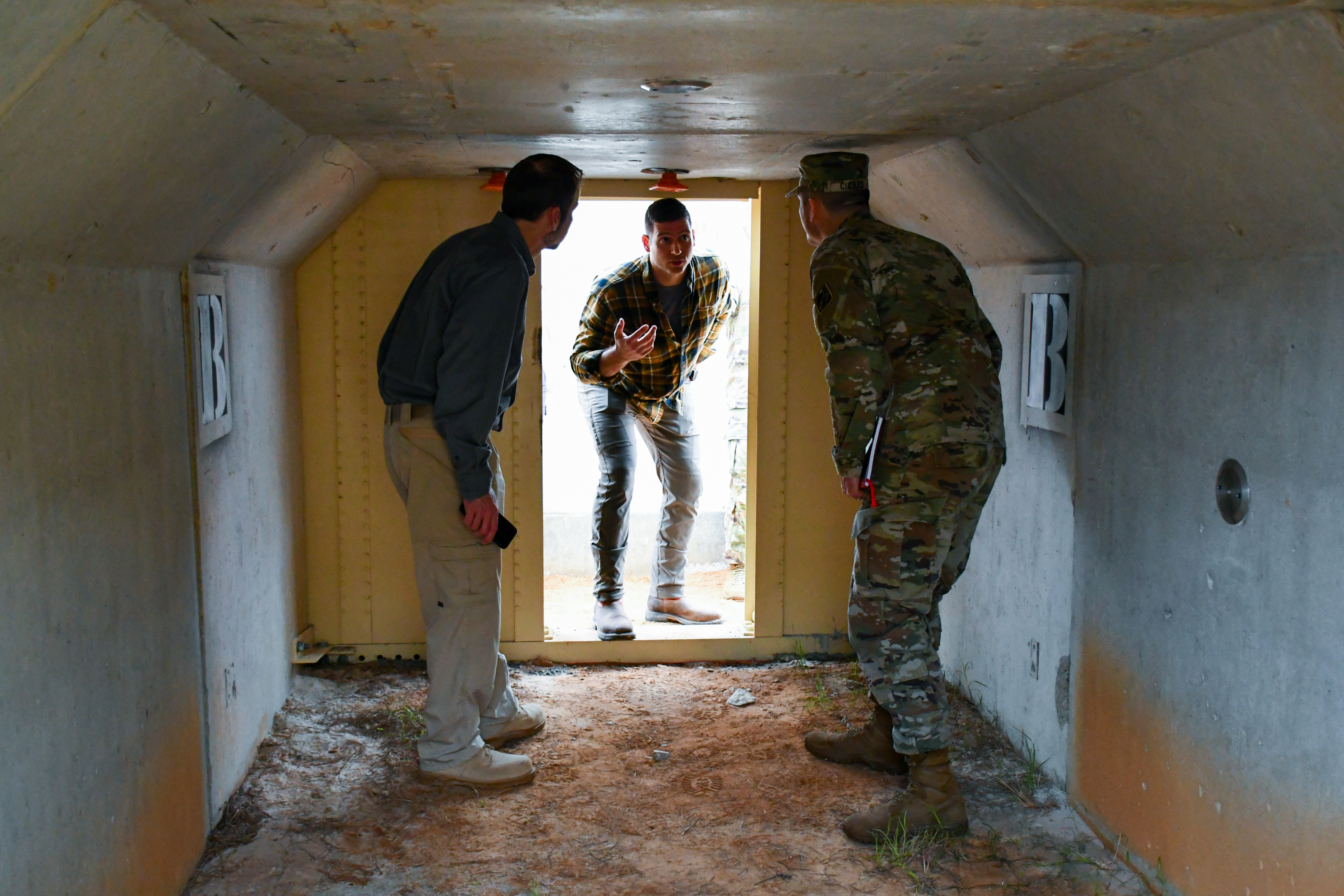 Concrete Military Bunkers Military Bunker. Defense Warfare Building.