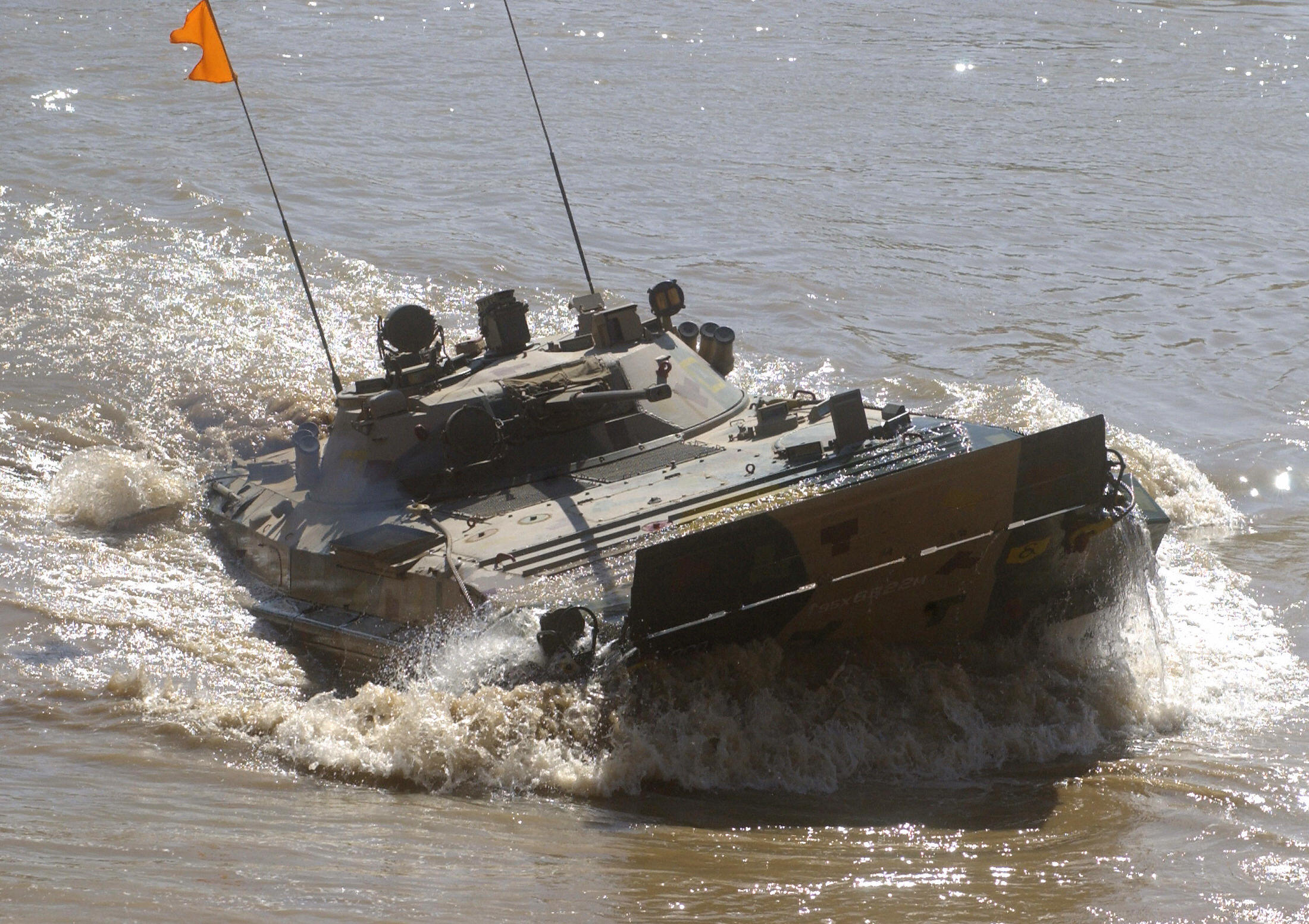 Army Tanks In Water