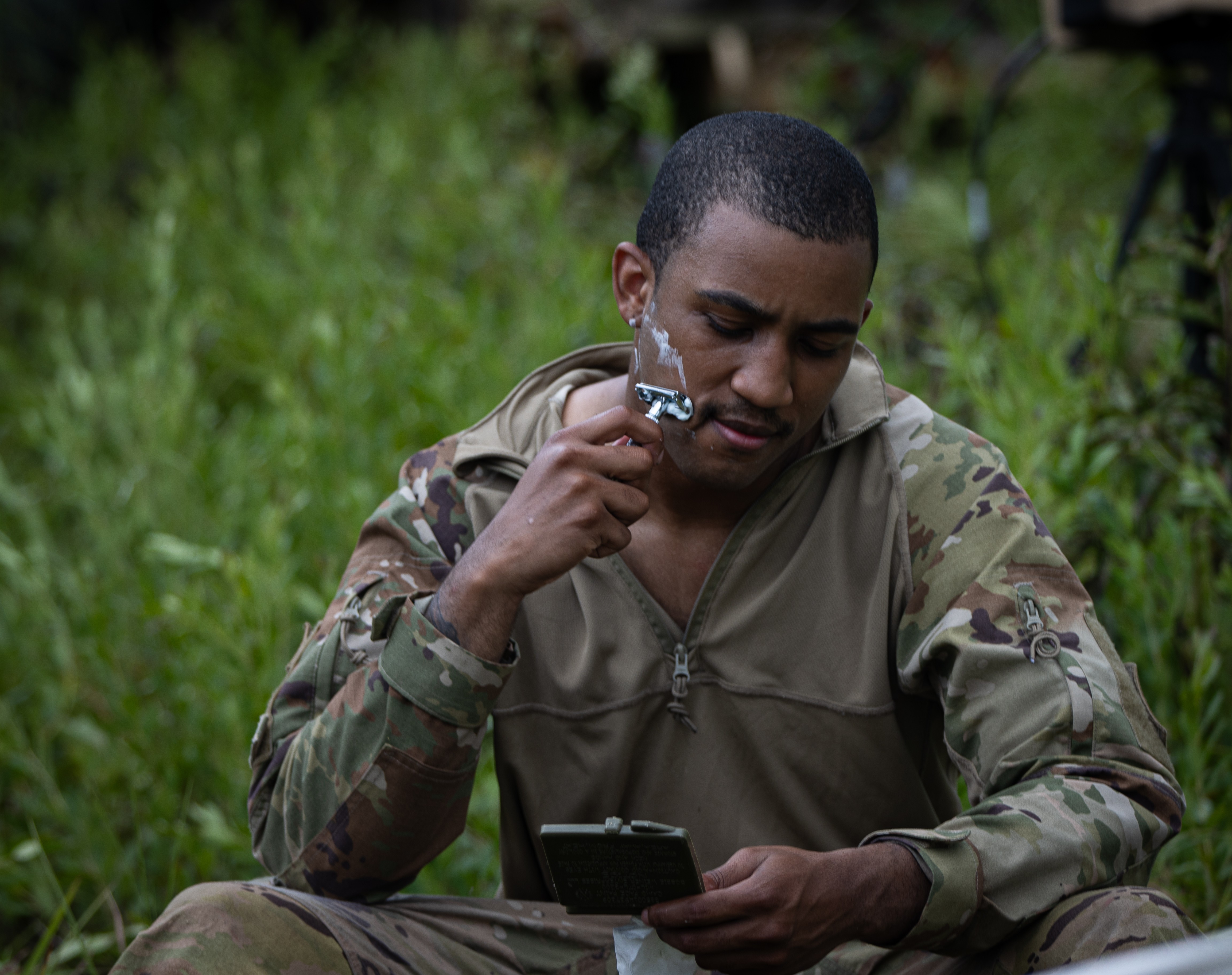 Black Men Beards Military