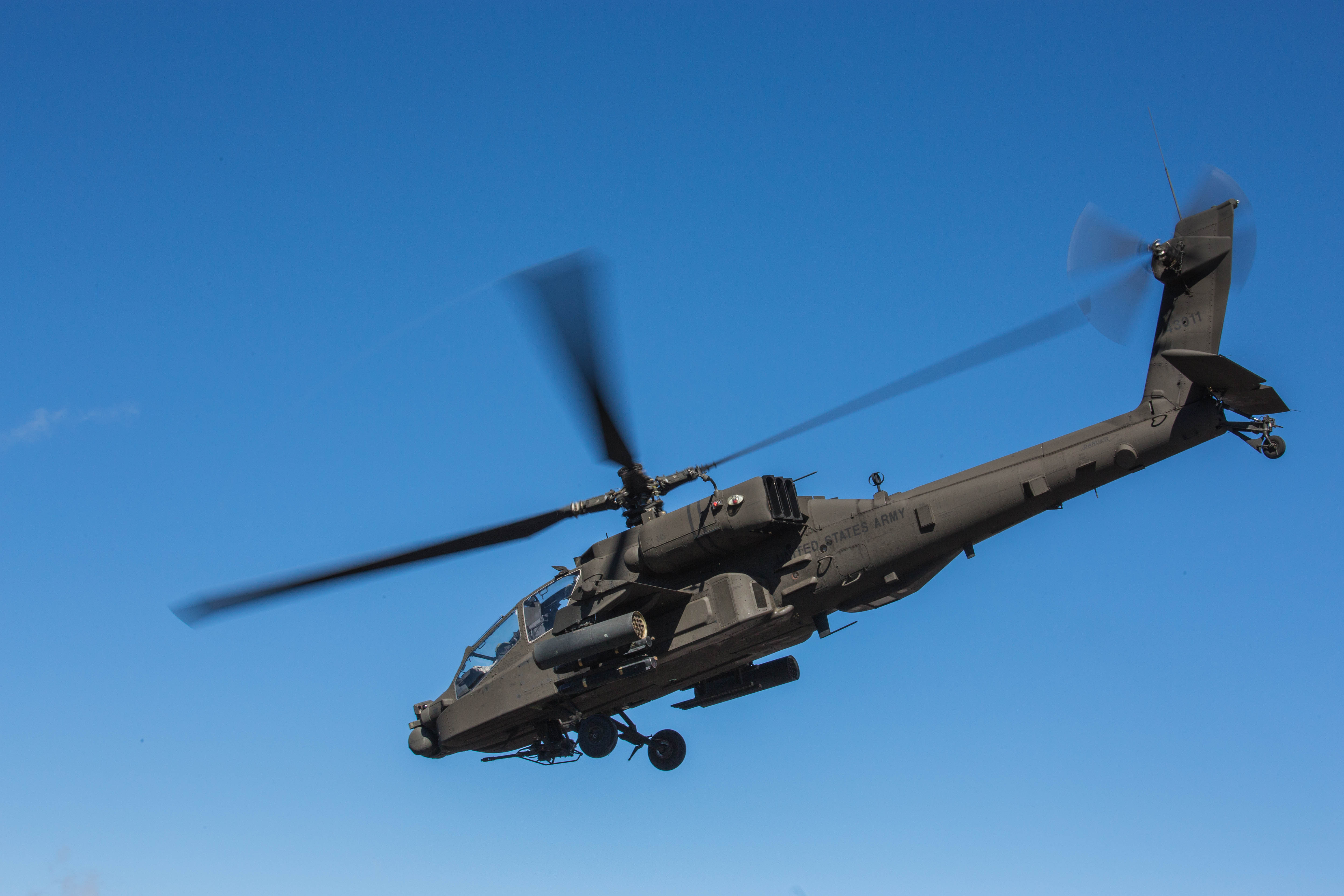 Apache Helicopter In Combat
