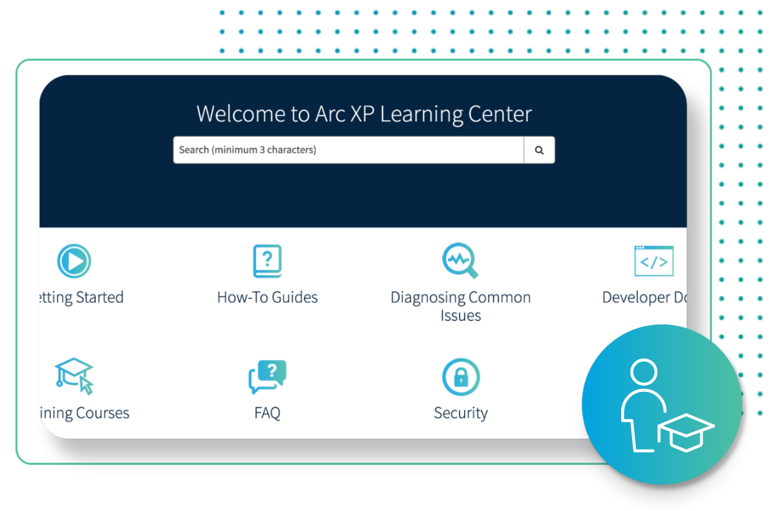 Getting Started - Arc XP Learning Center snippet
