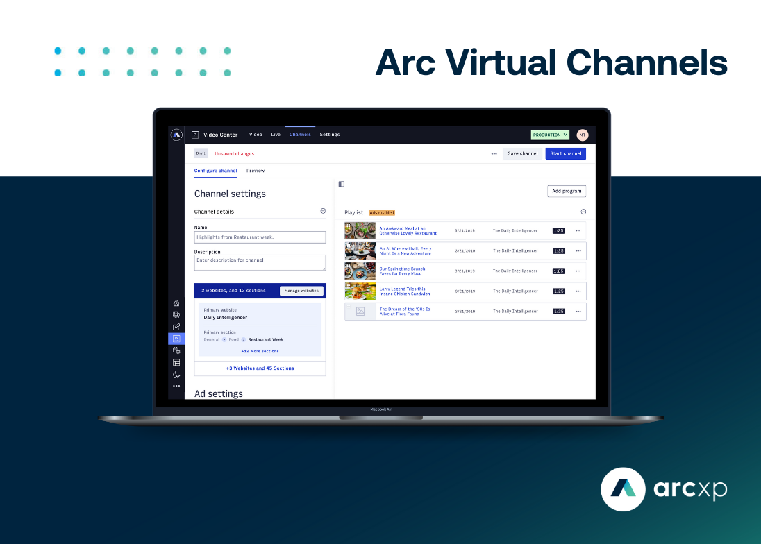 Introducing Virtual Channels, allowing customers to use existing video ...