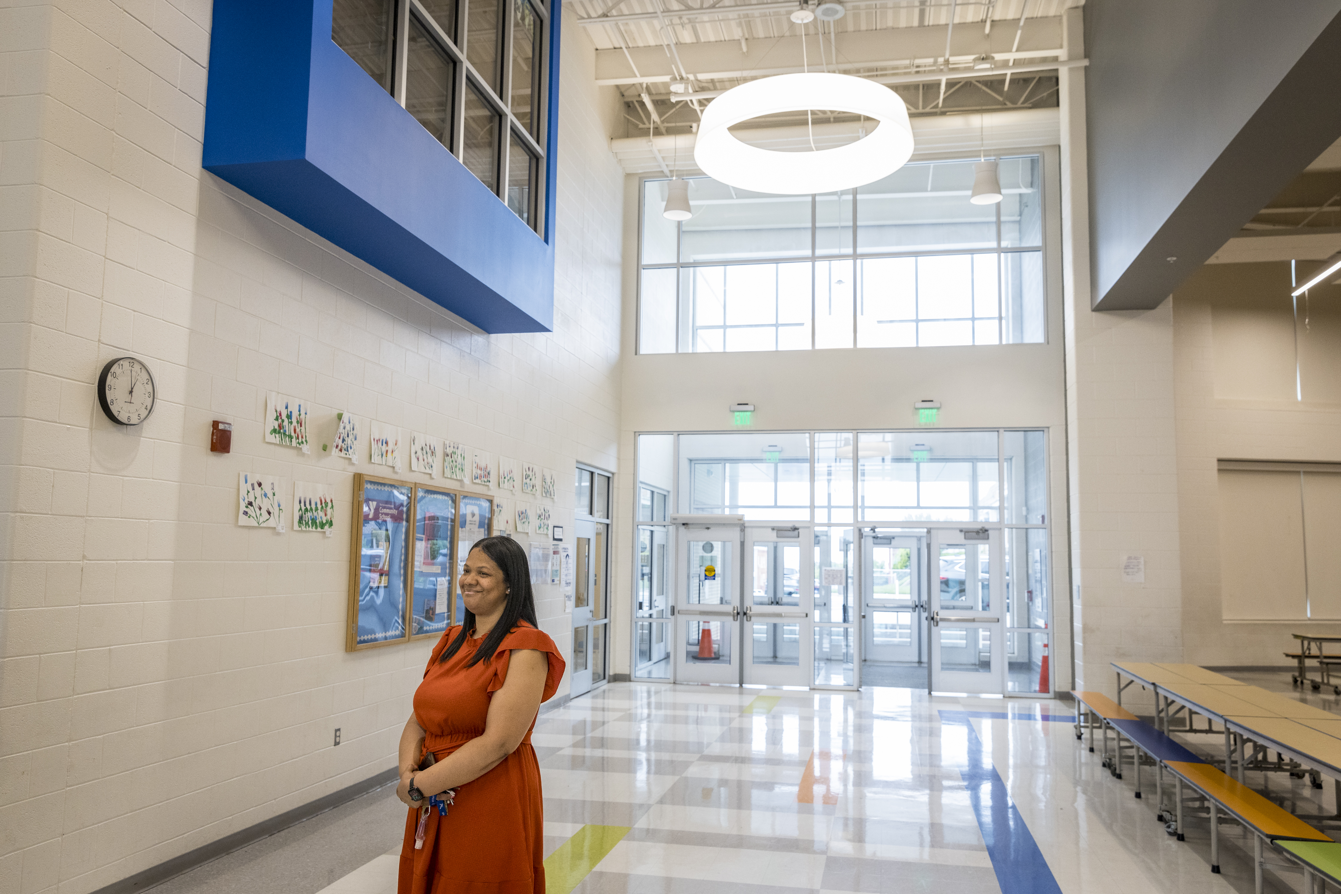 American High School Building Inside