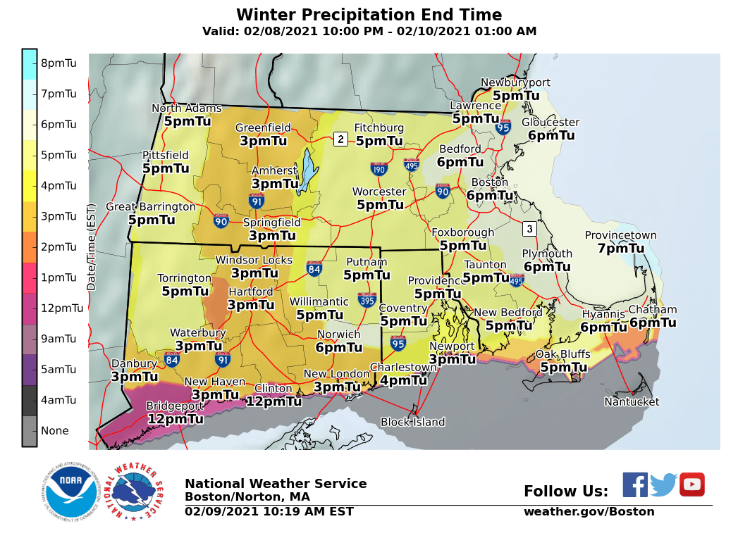 Maps: Here’s how much snow to expect around Mass. - The Boston Globe