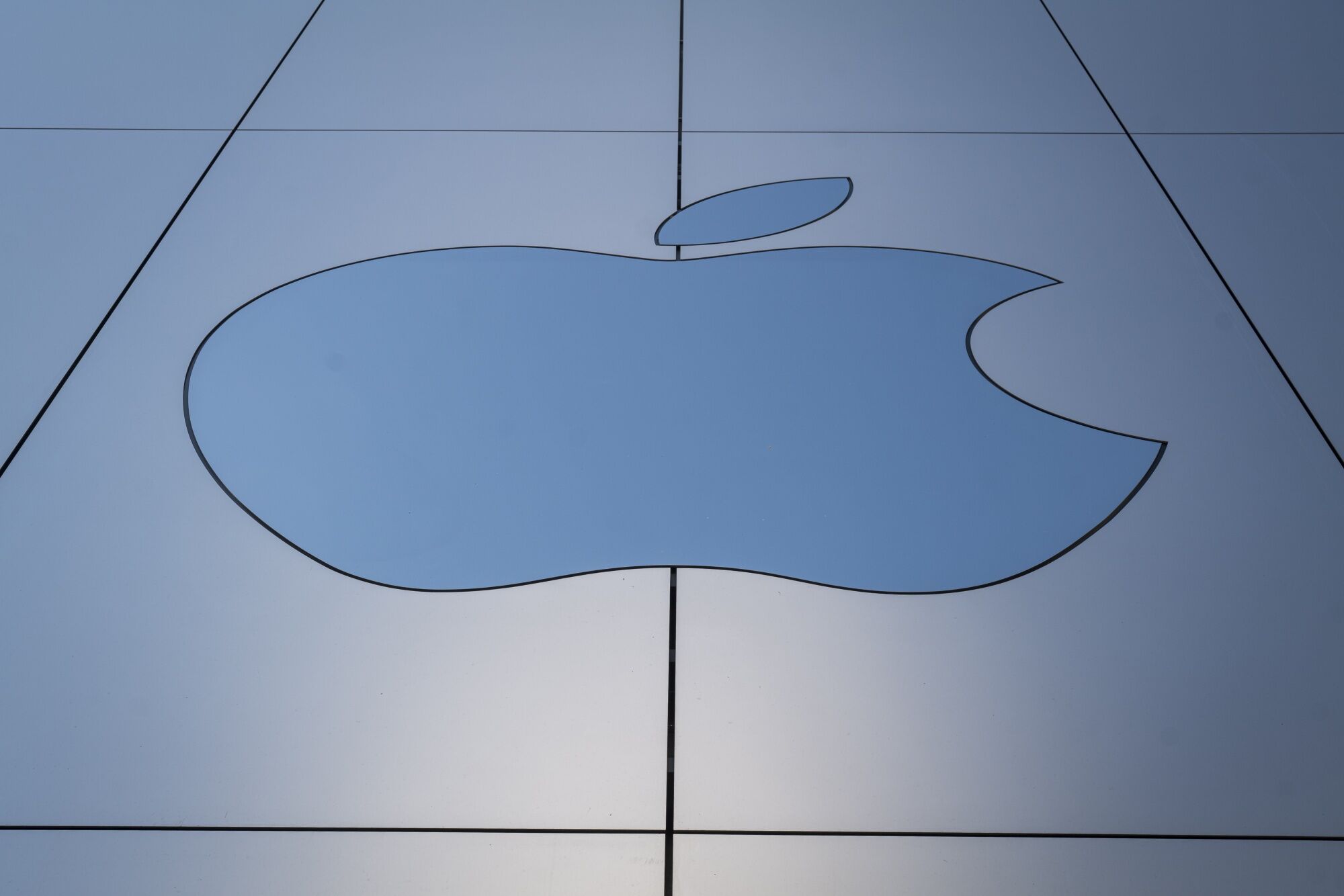 Dark Blue Apple Logo