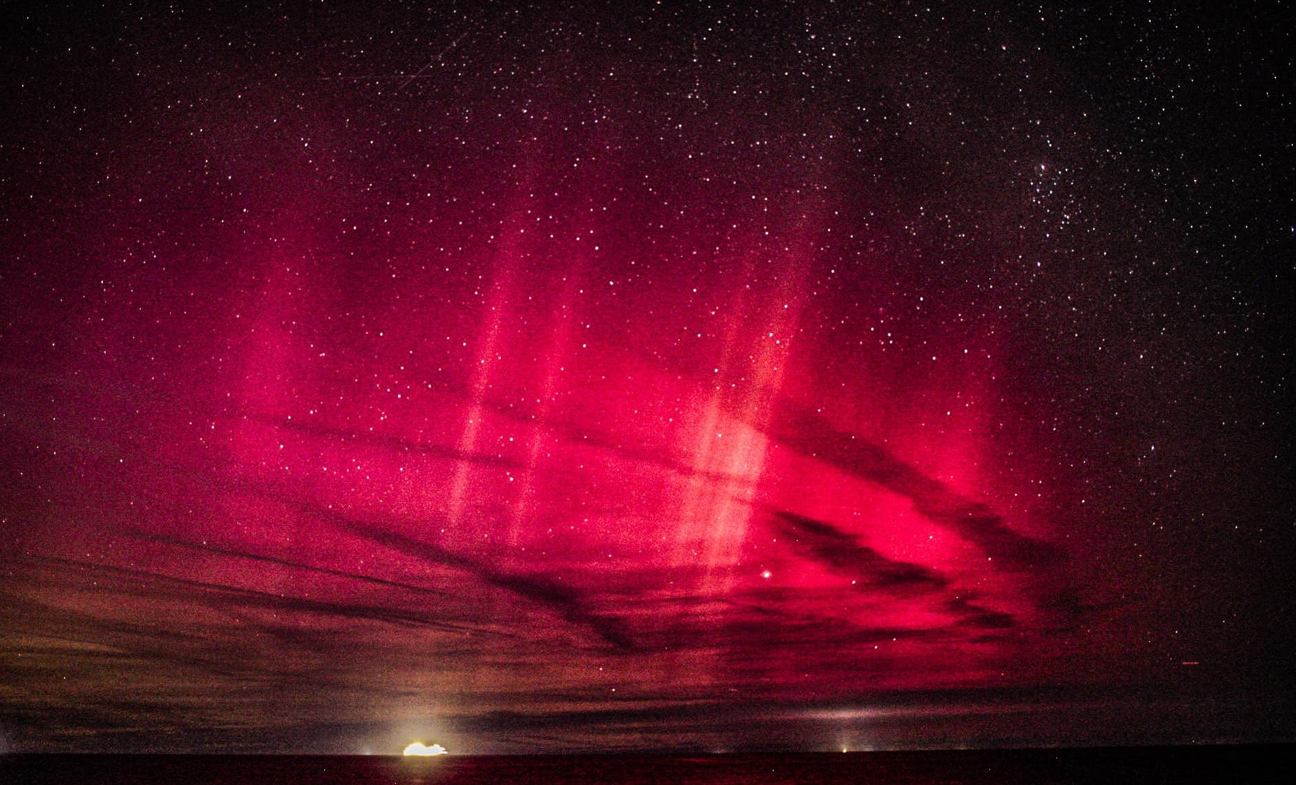 Red Northern Lights Red And Green Northern Lights Timelapse In Estonia