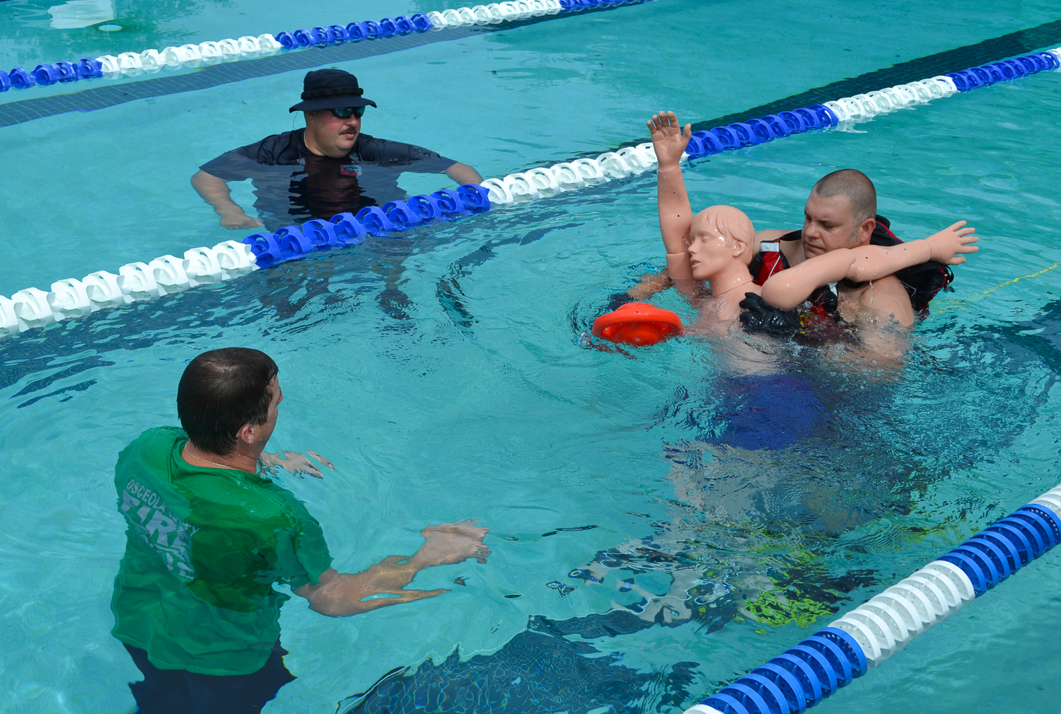 Osceola firefighters hit the pool for water rescue training – WDBO